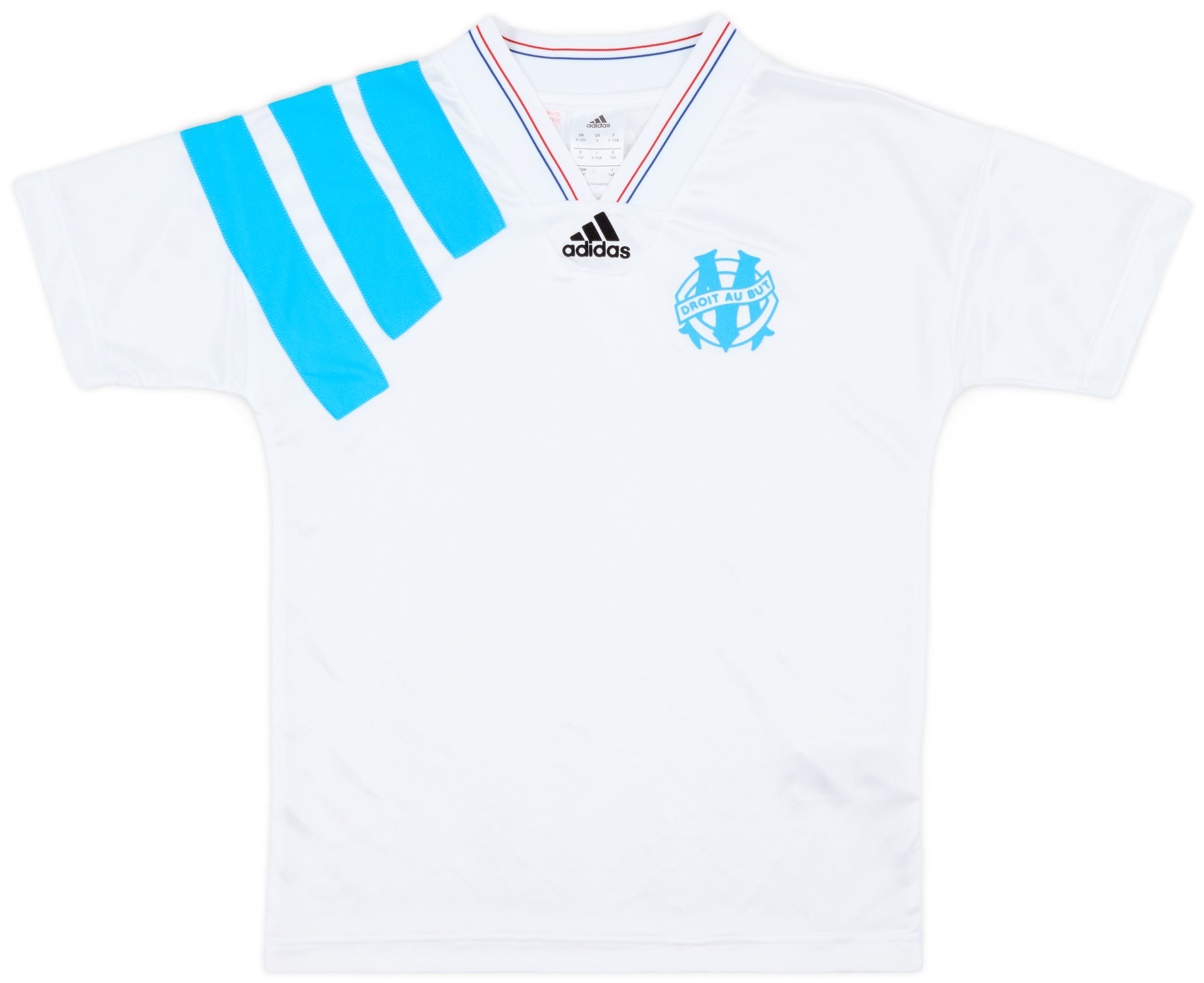 2017-18 Olympique Marseille Retro '92-93' Home Shirt - 9/10 - (S.Boys)