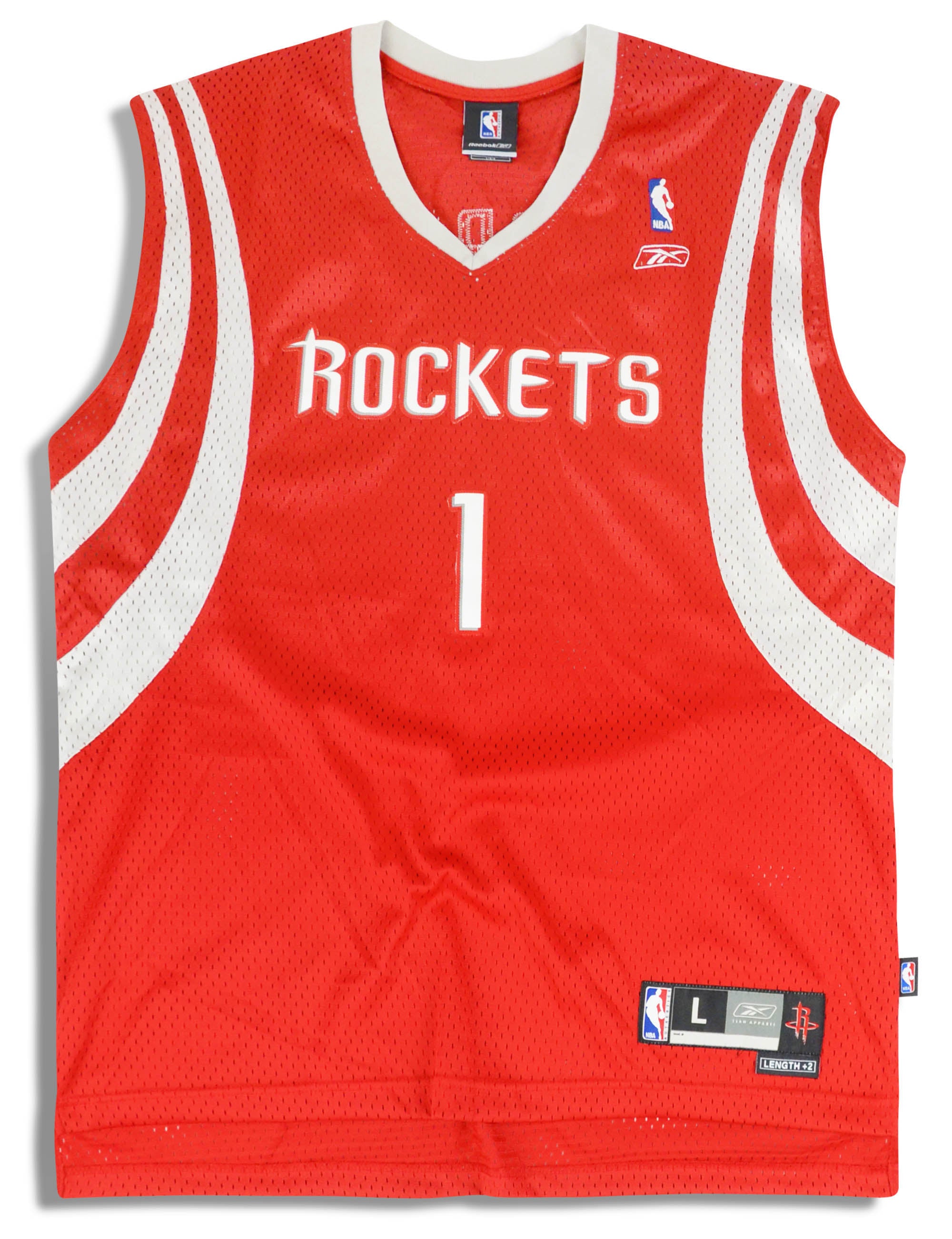 2004-06 Houston Rockets McGrady #1 Reebok Swingman Jersey (Away) L