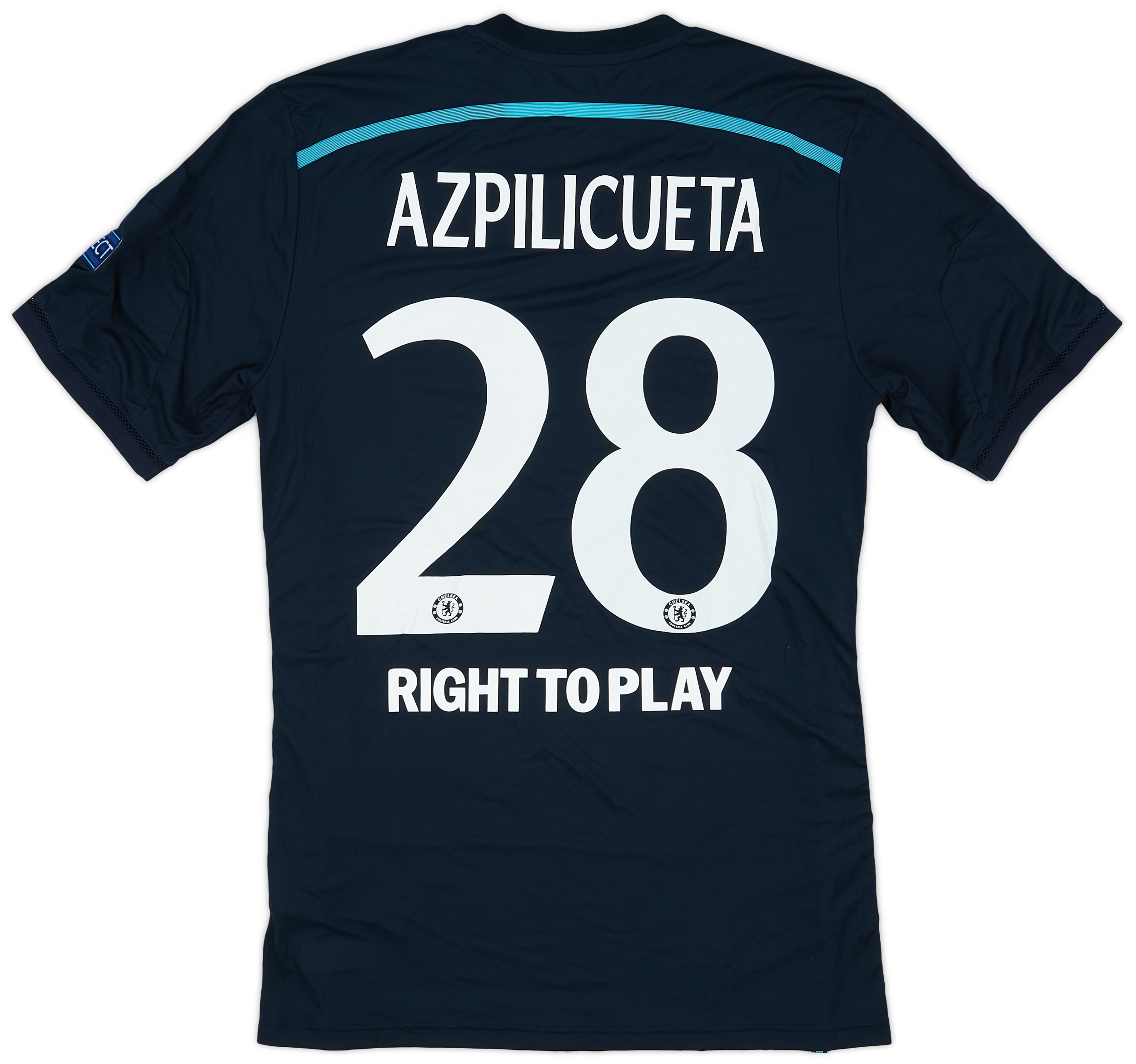 2014-15 Chelsea Player Issue Champions League Third Shirt Azpilicueta #28