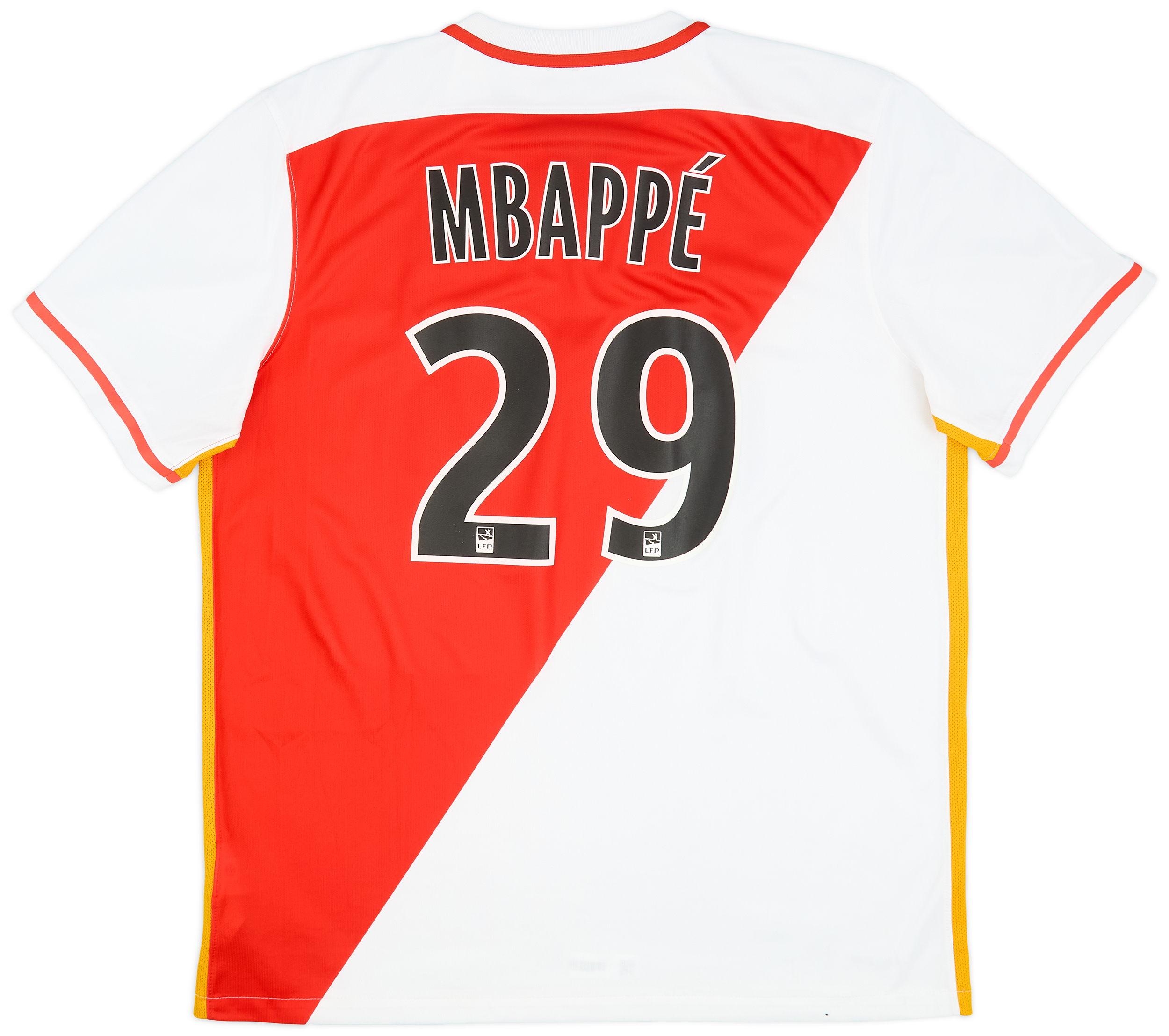 2015-16 Monaco Home Shirt Mbappe #29 - 9/10 - (XL)