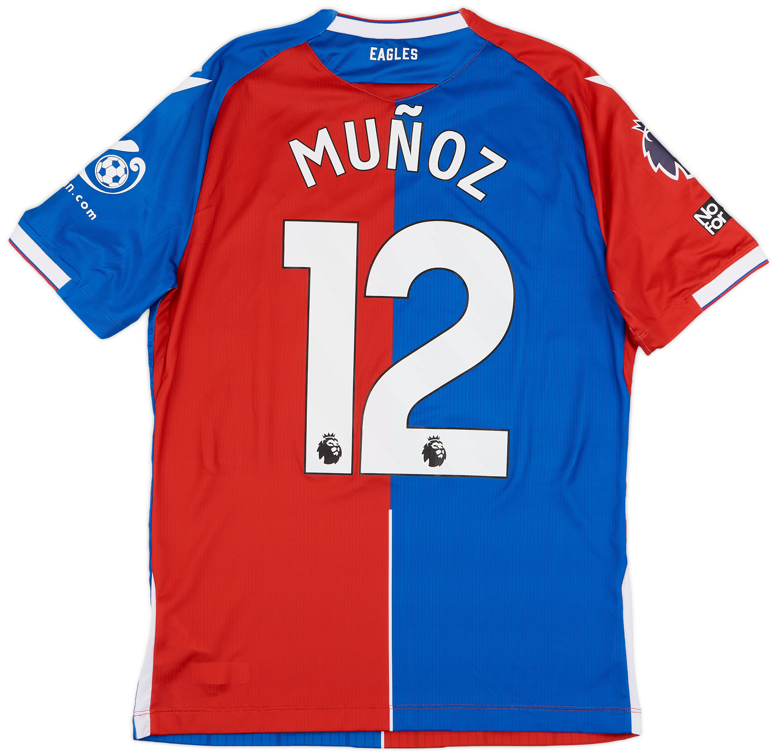 2023-24 Crystal Palace Match Issue Home Shirt Munoz #12