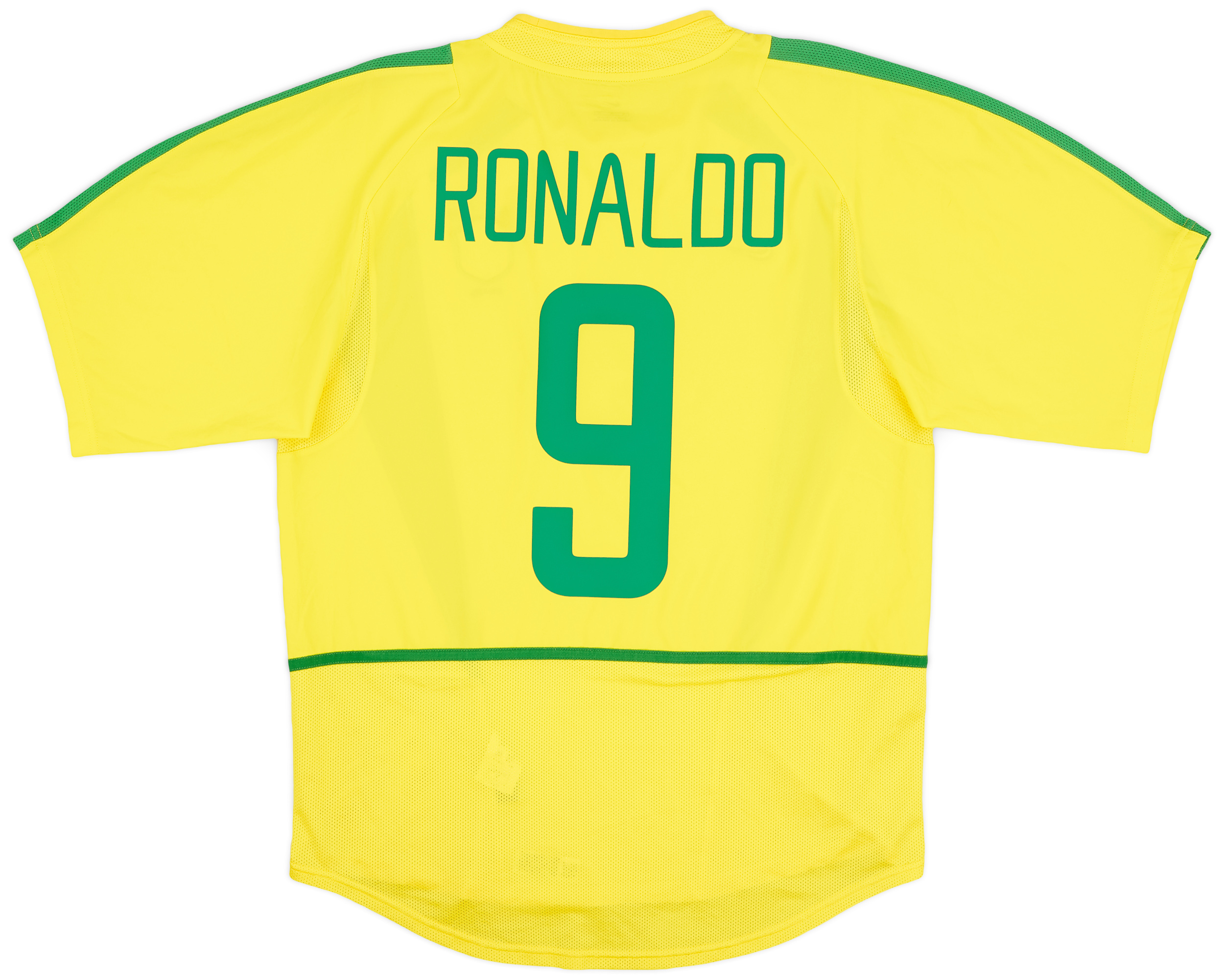 2002-04 Brazil Home Shirt Ronaldo #9 - 9/10 - (M)
