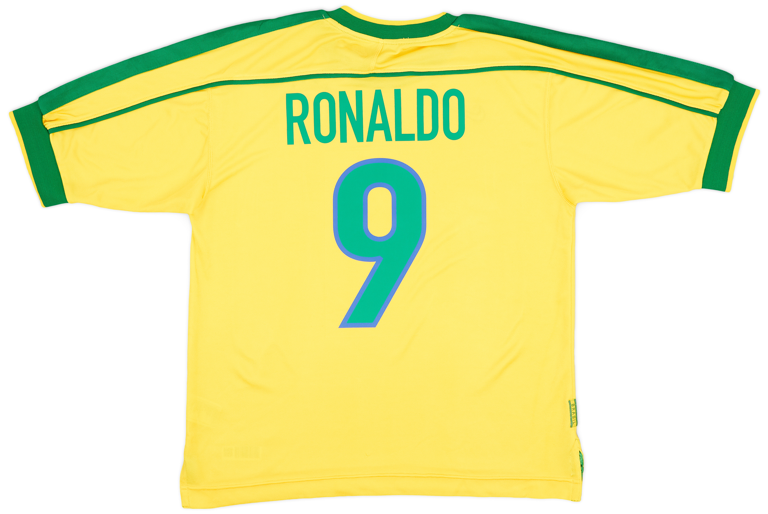1998-00 Brazil Home Shirt Ronaldo #9 - 9/10 - (S)