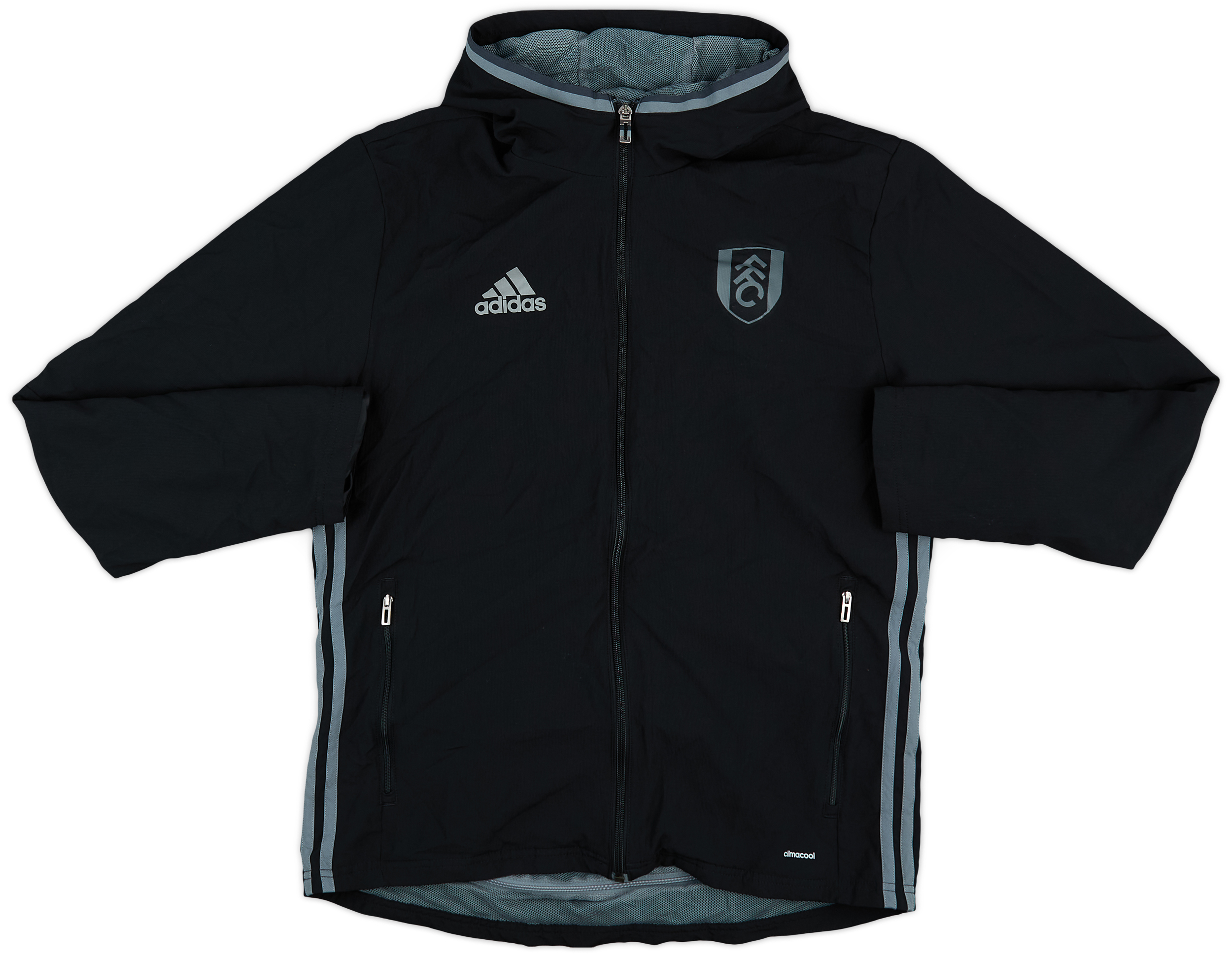 2016-17 Fulham adidas Hooded Track Jacket - 8/10 - (M)