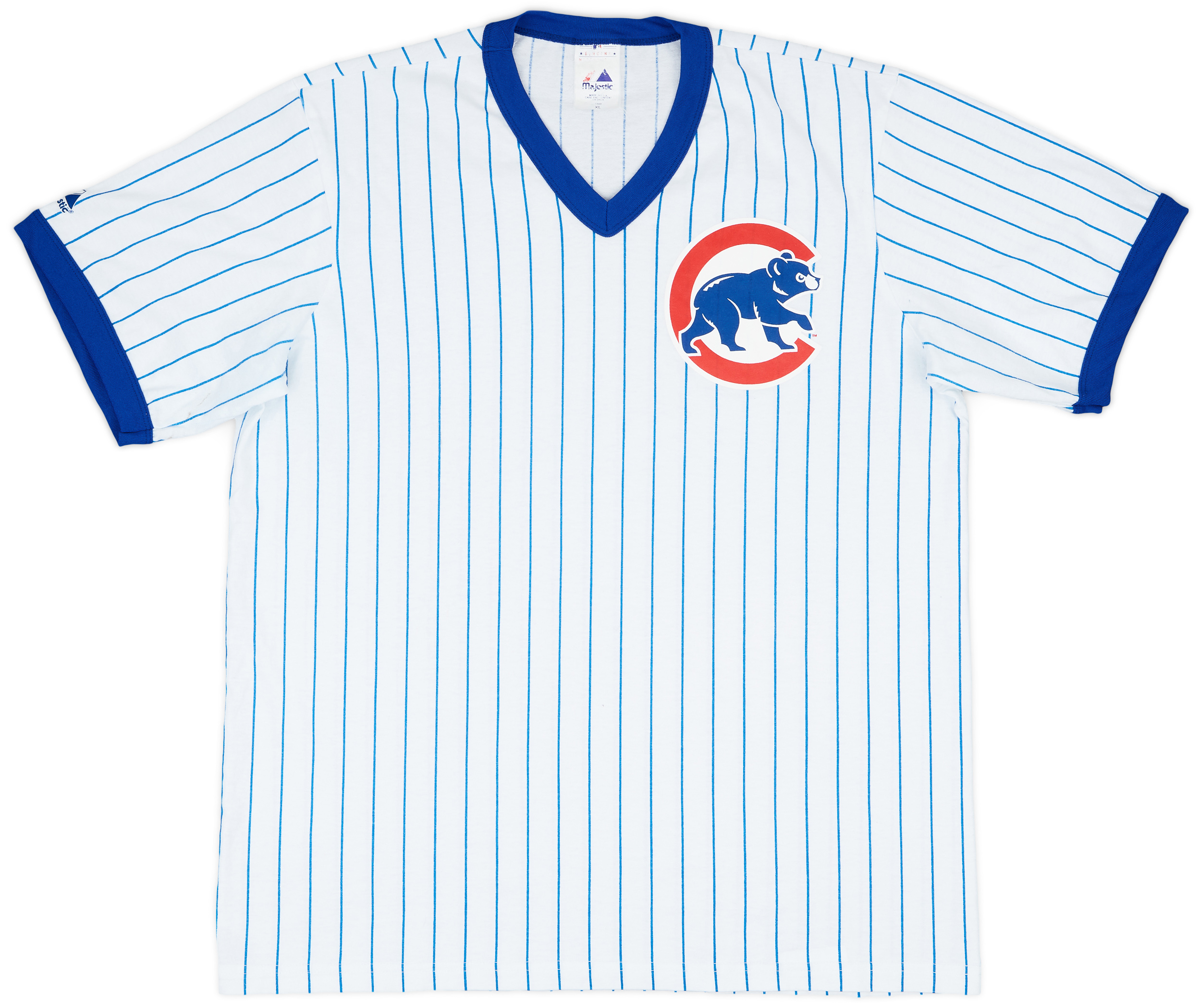 2000s Chicago Cubs Majestic Pinstripe Tee - 7/10 - (XL)