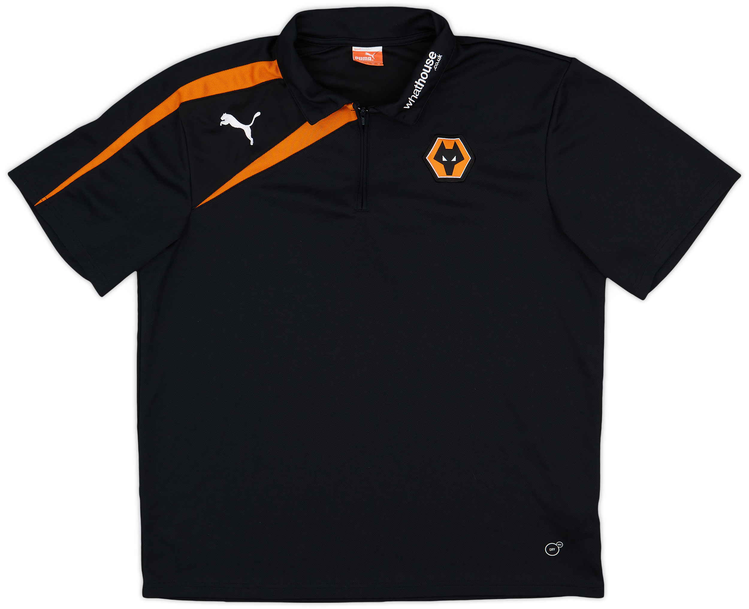 2013-14 Wolves Puma 1/4 Zip Polo Shirt - 8/10 - (XL)