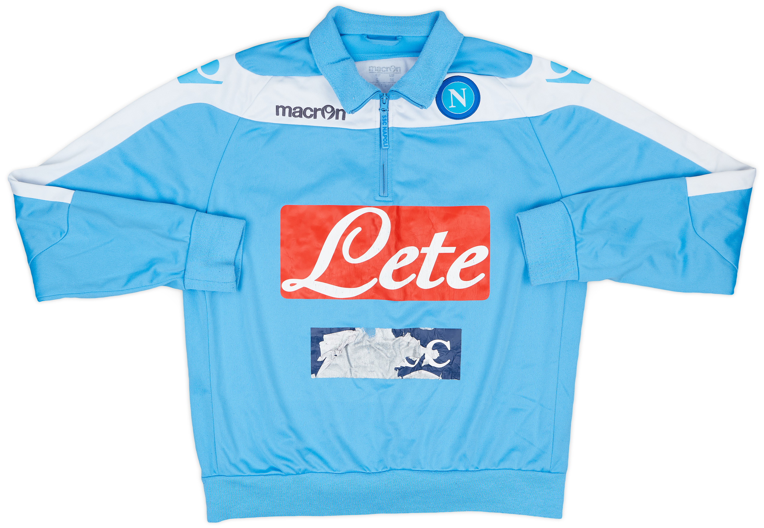 2013-14 Napoli Macron 1/4 Zip Drill Top - 3/10 - (L)