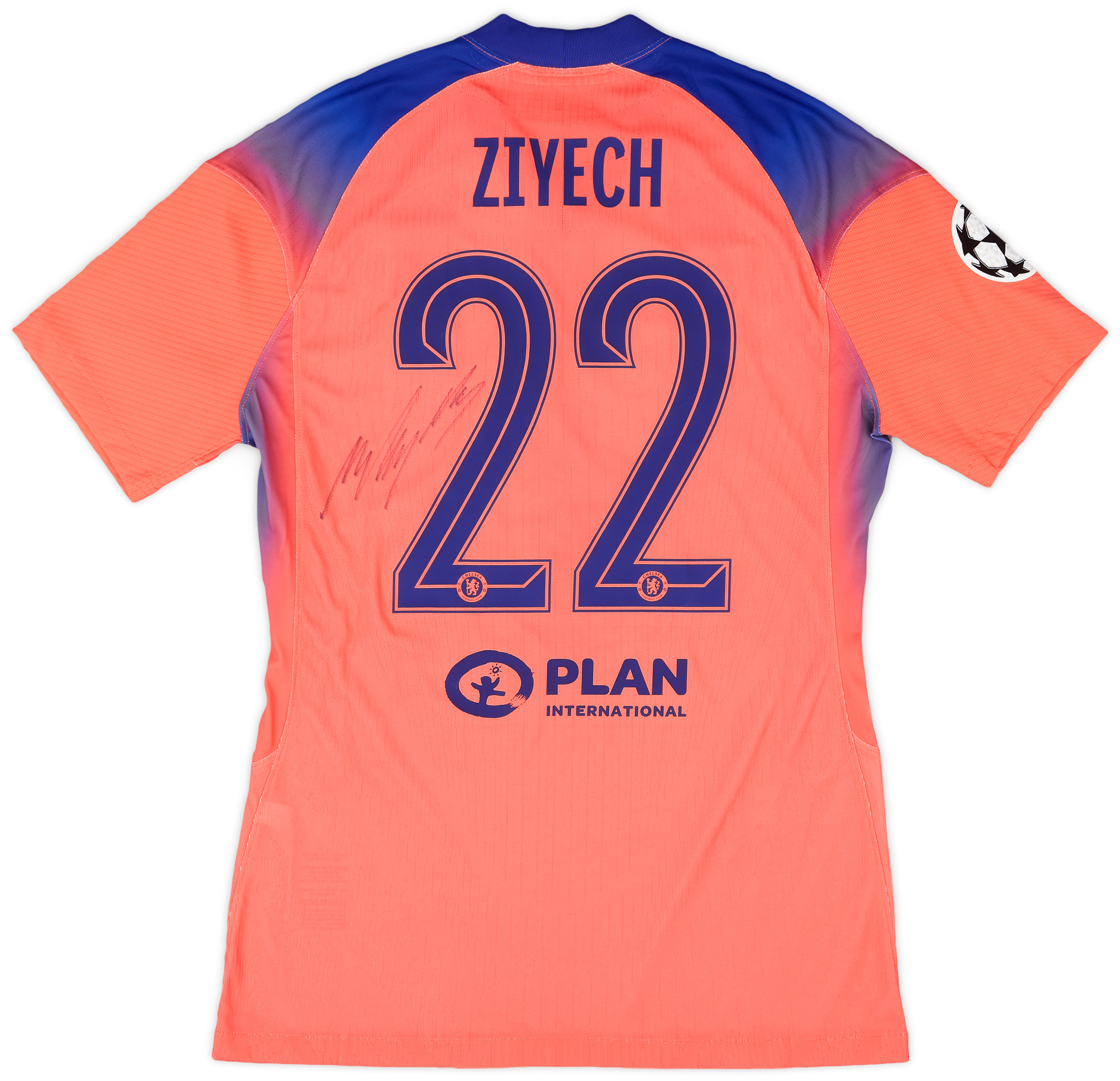 2020-21 Chelsea Player Issue Signed Third Shirt Ziyech #22 (M)