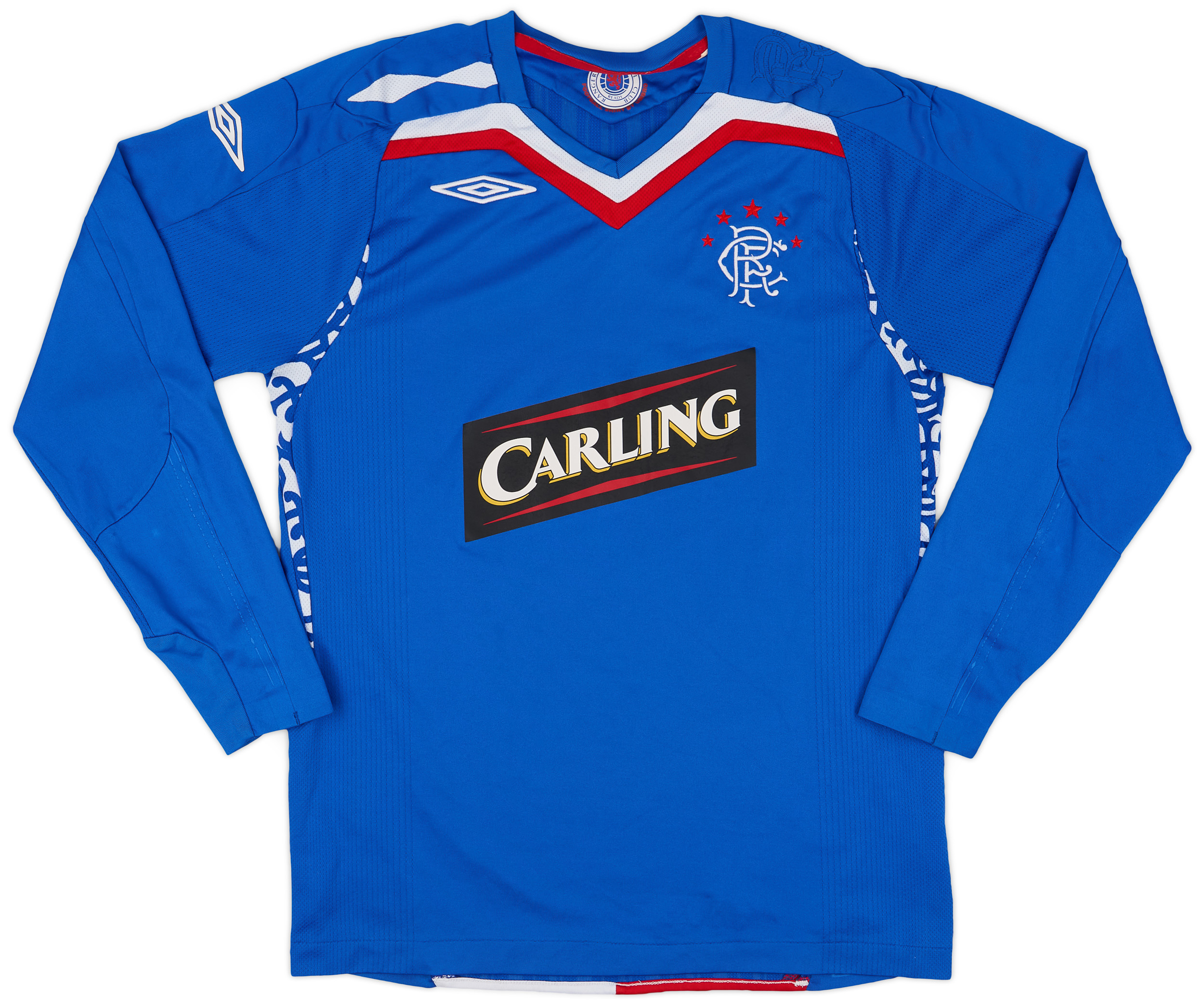 2007-08 Rangers Home L/S Shirt - 7/10 - (S)