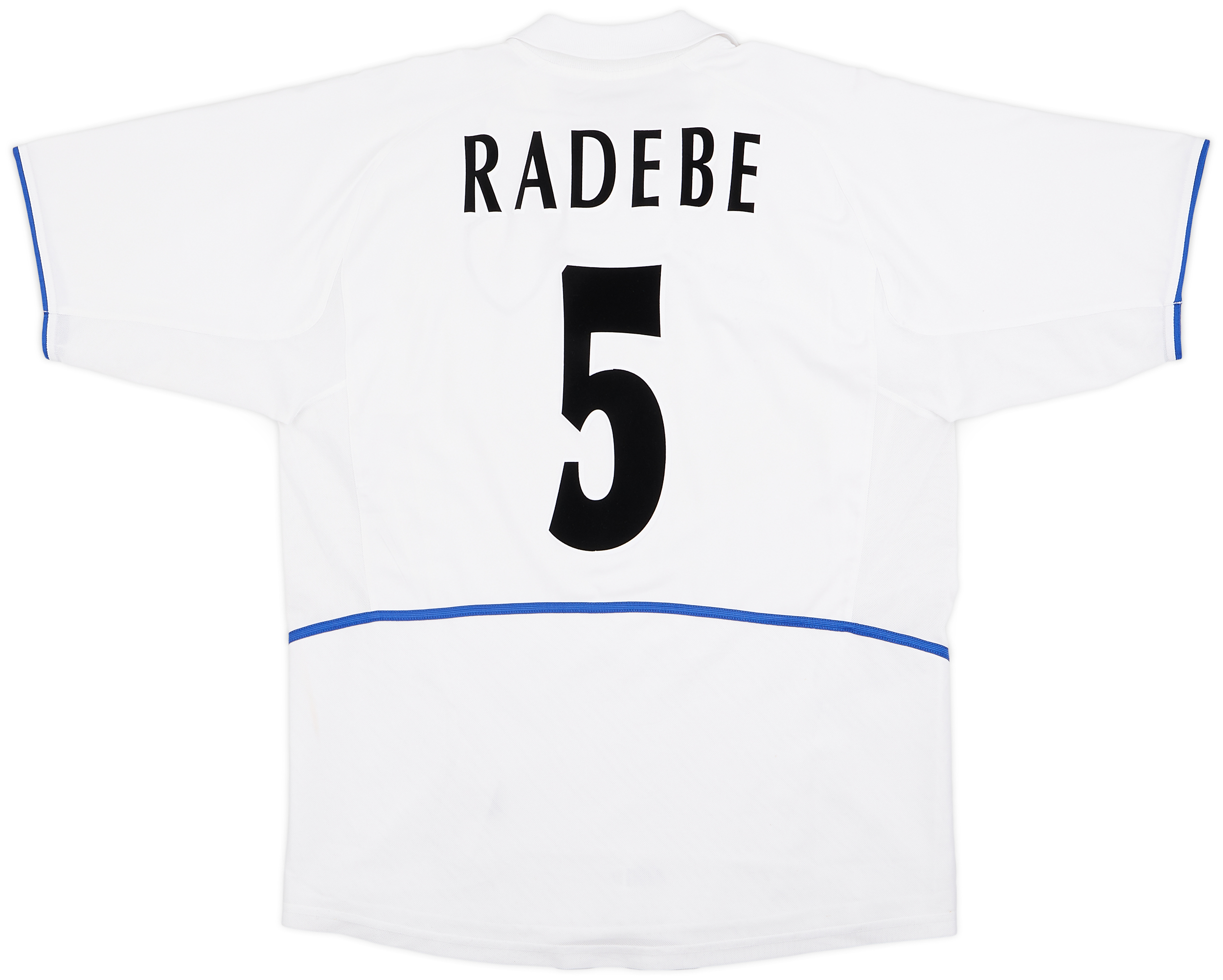 2002-03 Leeds United Home Shirt Radebe #5 - 9/10 - (L)