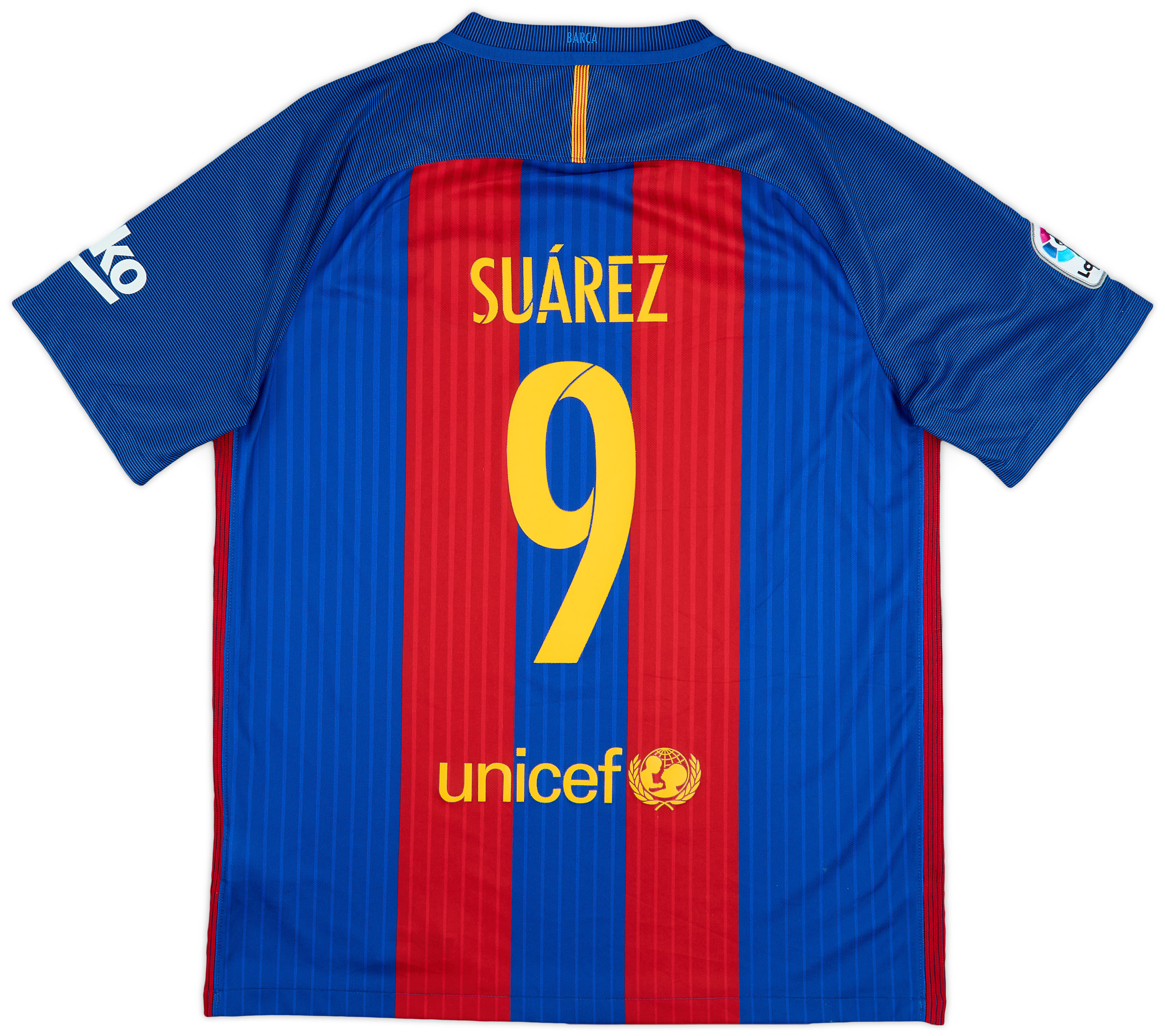 2016-17 Barcelona Home Shirt Suarez #9 - 10/10 - (L)
