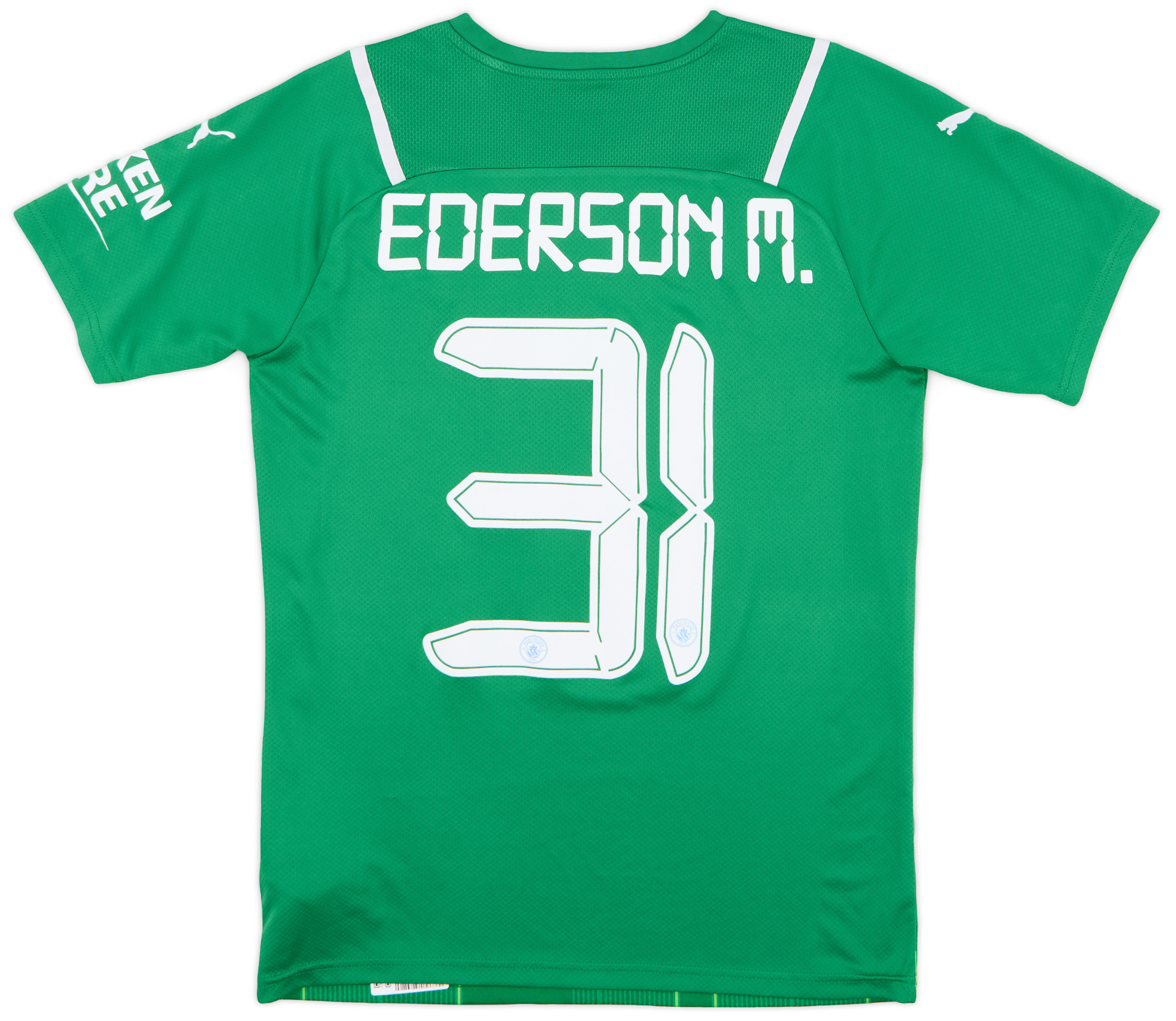 2021-22 Manchester City GK Shirt Ederson M #31 - 9/10 - (M)