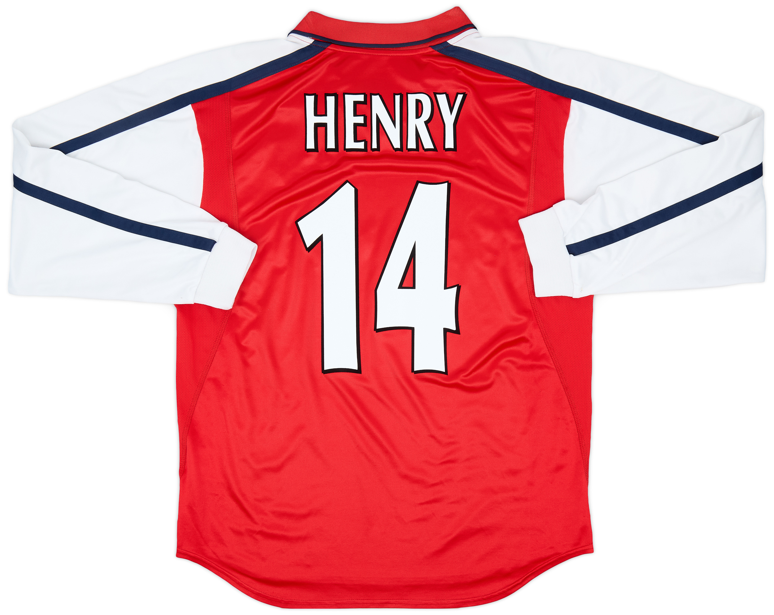 2000-02 Arsenal Player Issue Home L/S Shirt Henry #14 - 7/10 - (L)