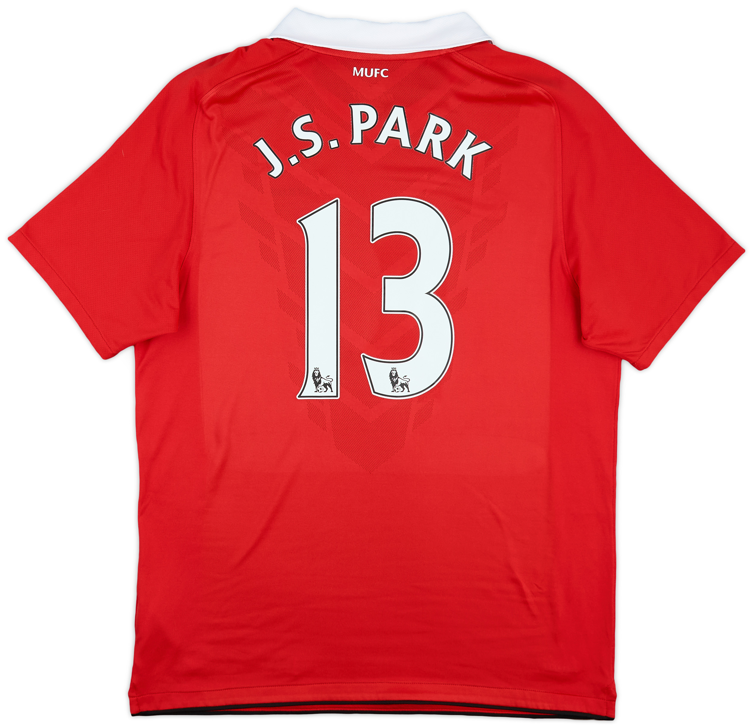 2010-11 Manchester United Home Shirt J.S. Park #13 - 10/10 - (L)