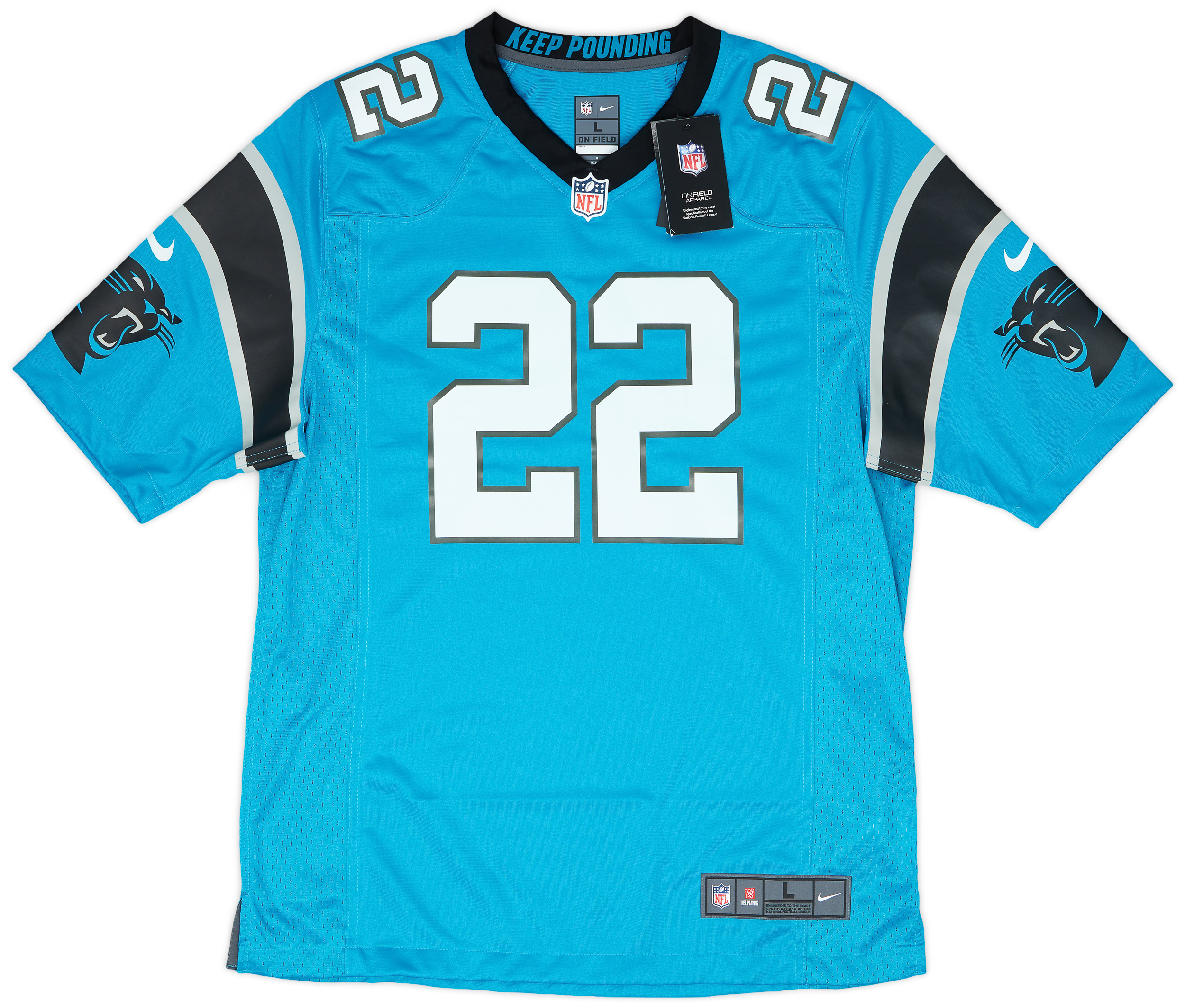 2017-22 Carolina Panthers McCaffrey #22 Nike Game Alternate Jersey (L)