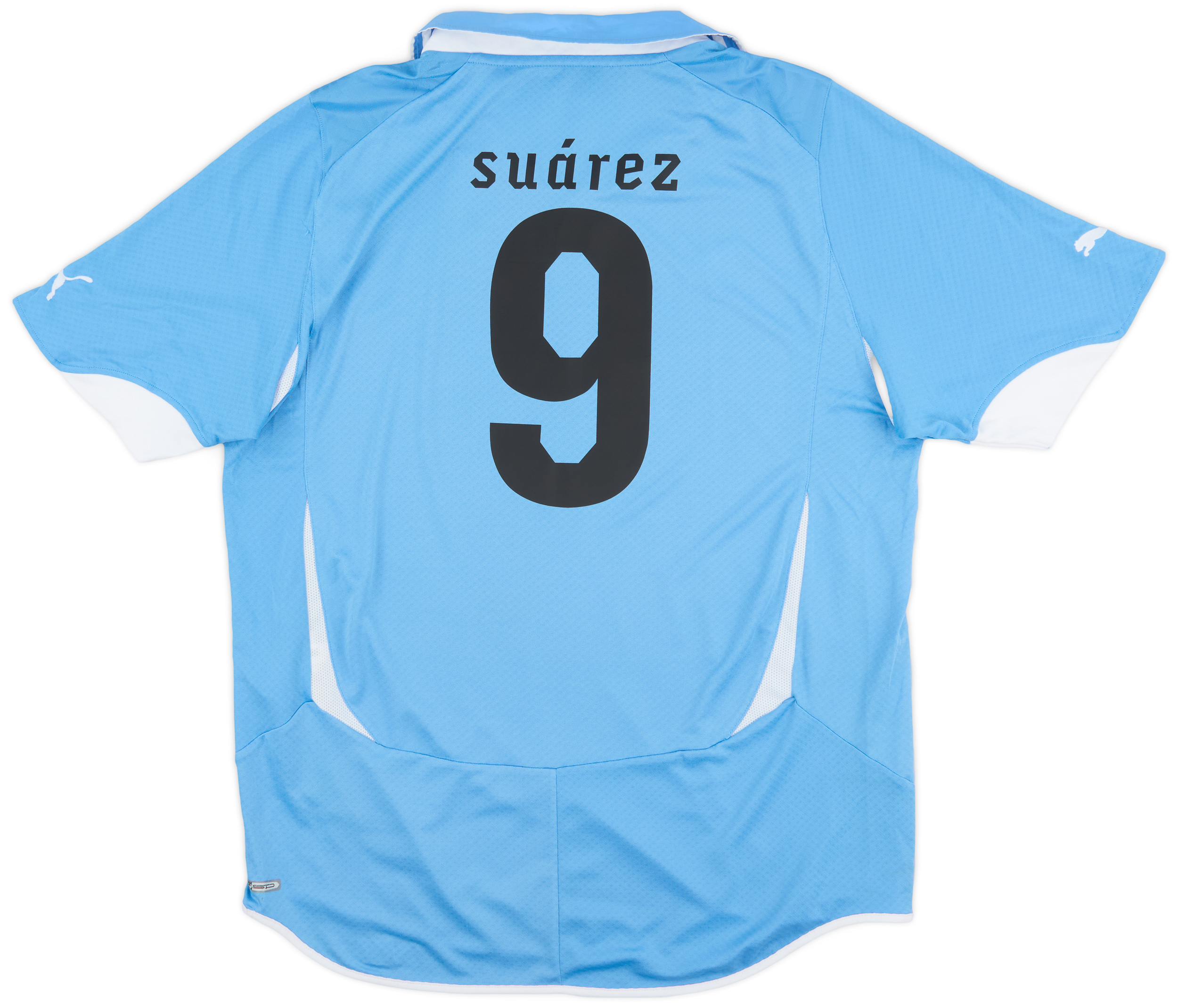2010-12 Uruguay Home Shirt Suarez #9 - 9/10 - (XL)