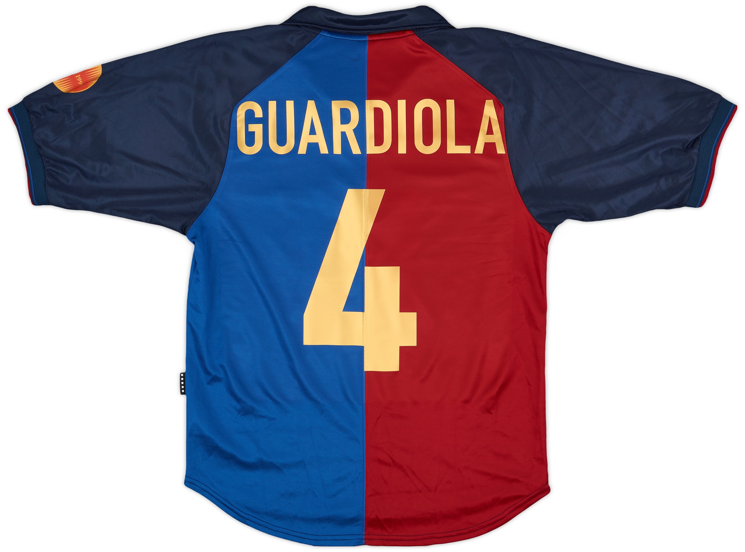 1999-00 Barcelona Centenary Home Shirt Guardiola #4 - 7/10 - (S)