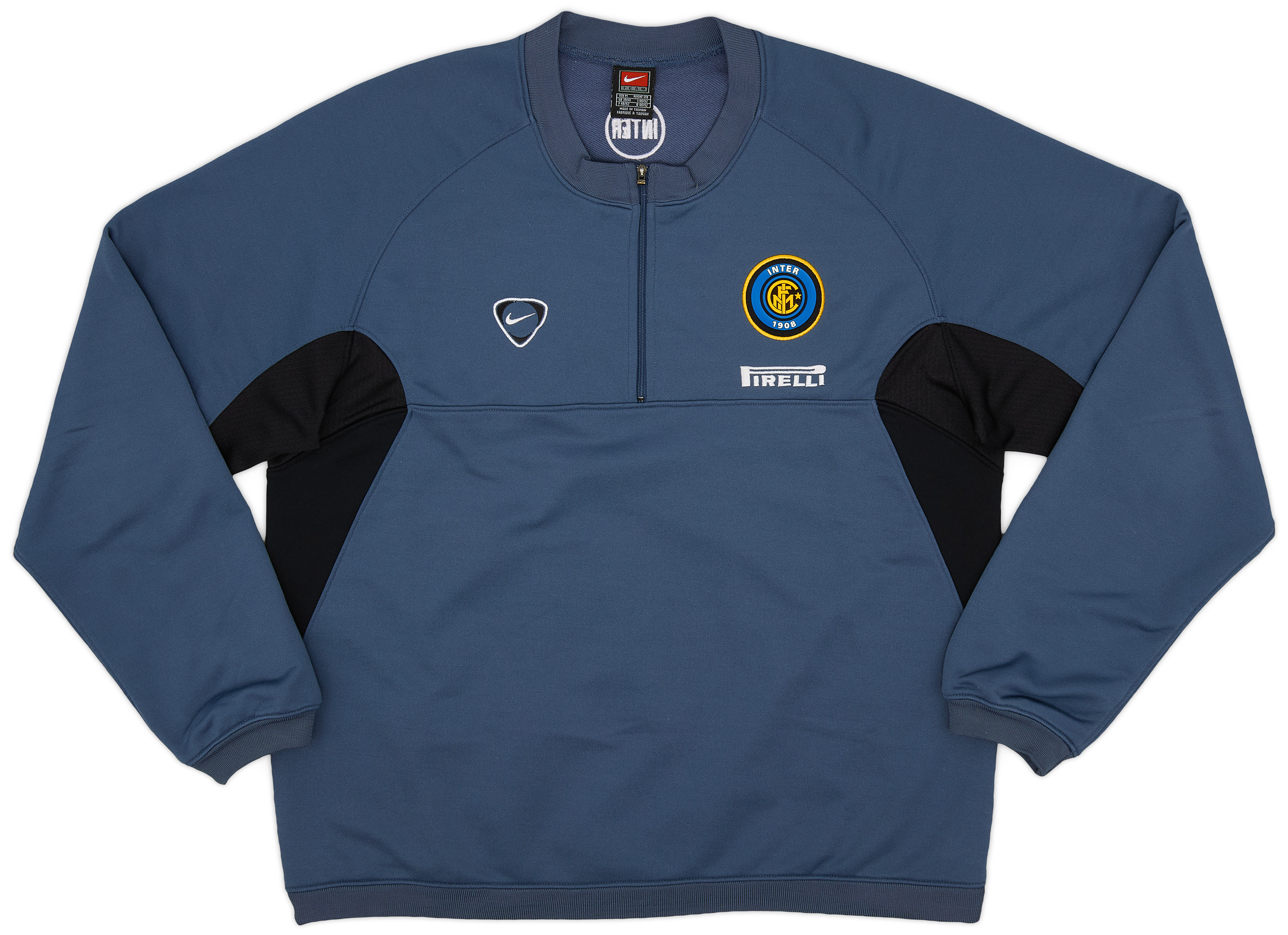 2000-01 Inter Milan Nike 1/4 Zip Sweat Top - 9/10 - (M)