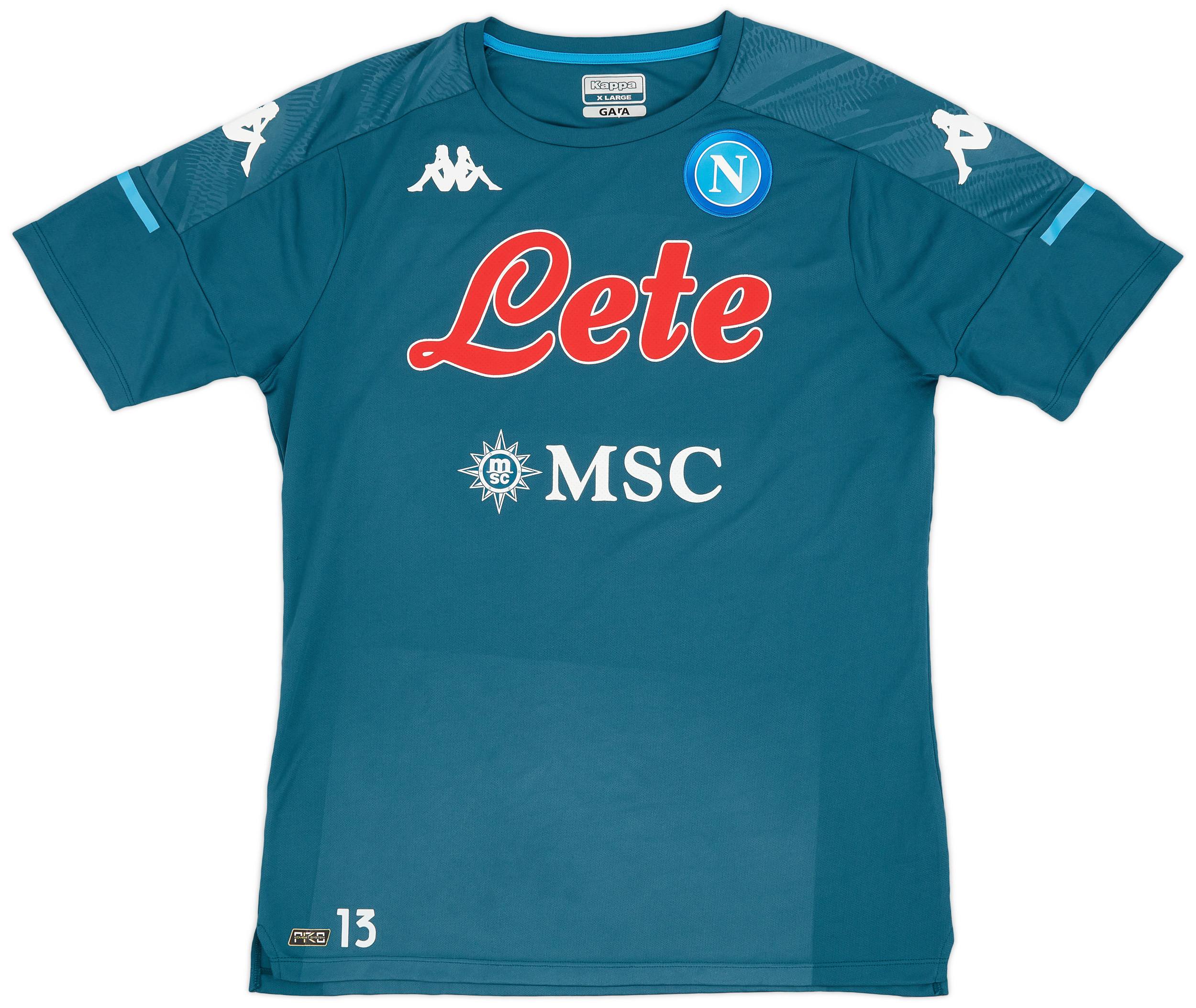 2020-21 Napoli Kappa Player Issue Training Shirt #13 - 8/10 - (XL)