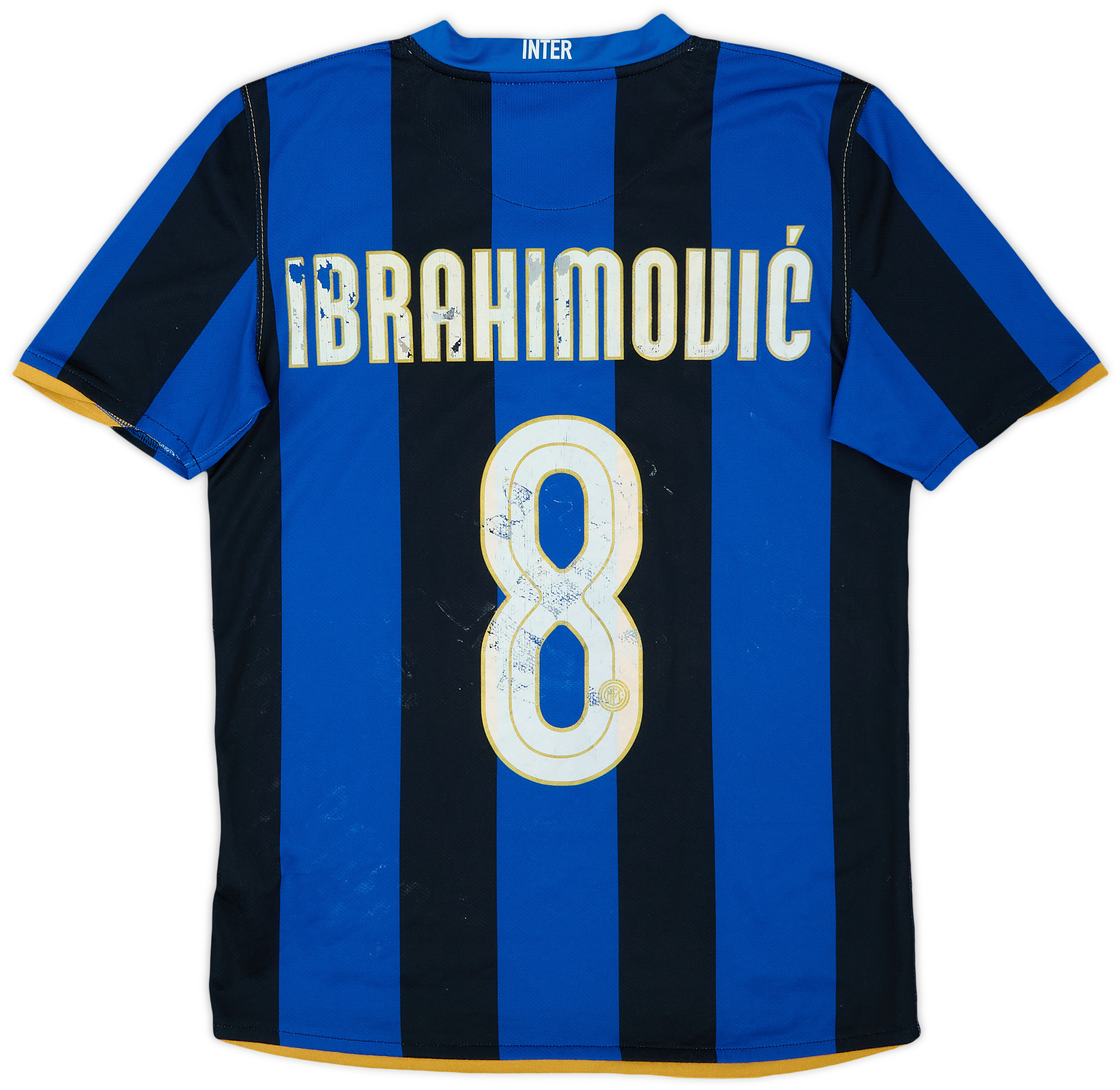 2008-09 Inter Milan Home Shirt Ibrahimovic #8 - 5/10 - (XL.Boys)