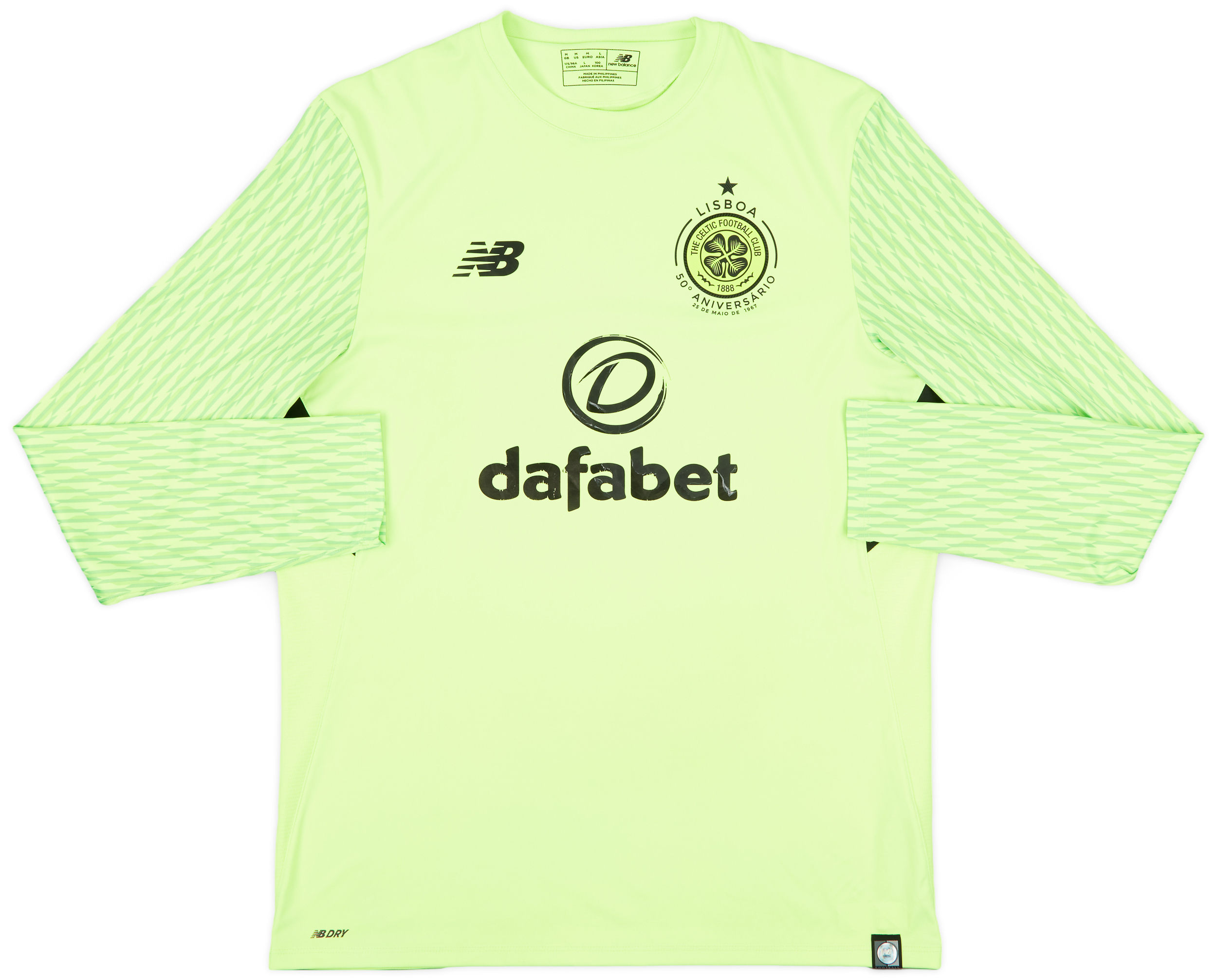 2017-18 Celtic 'Lisbon Lions 50th Anniversary' GK Shirt - 6/10 - (M)