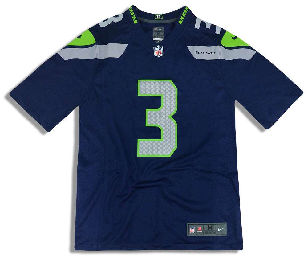 2018-19 Seattle Seahawks Wilson #3 Nike Game Jersey (Home) M - *As New*