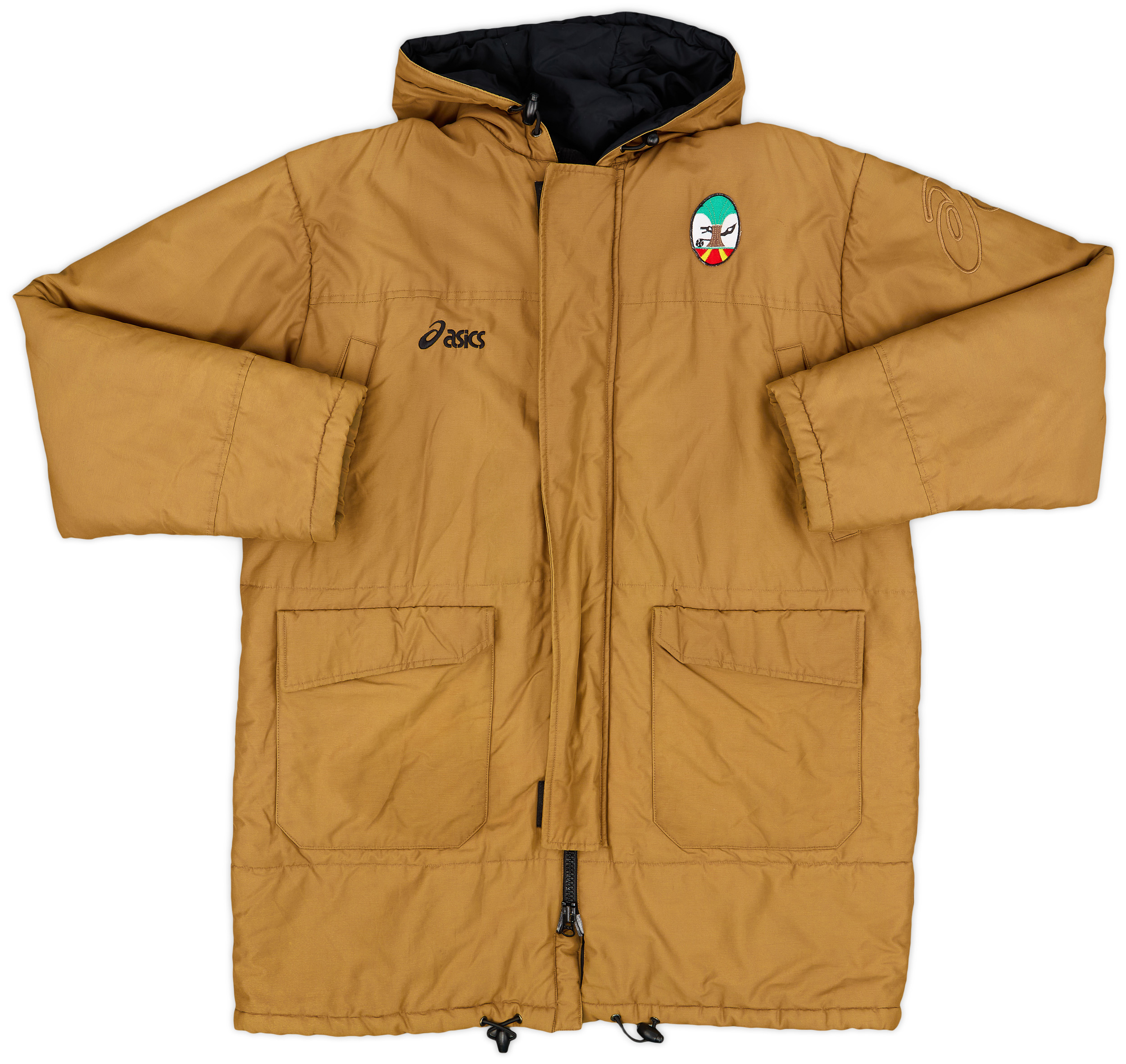1995-96 Lecce Asics Hooded Padded Bench Coat - 4/10 - (XXL)