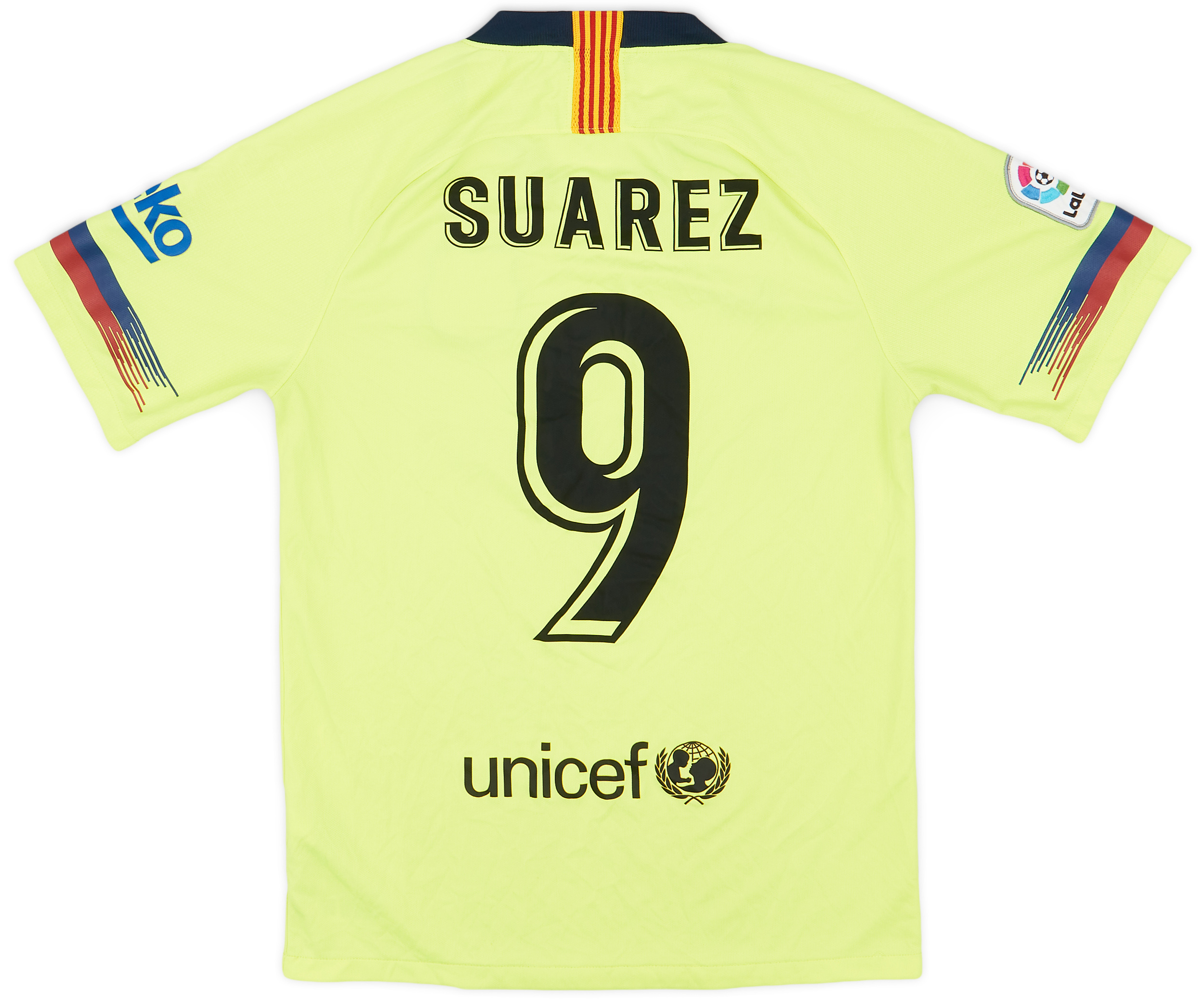 2018-19 Barcelona Away Shirt Suarez #9 - 6/10 - (S)