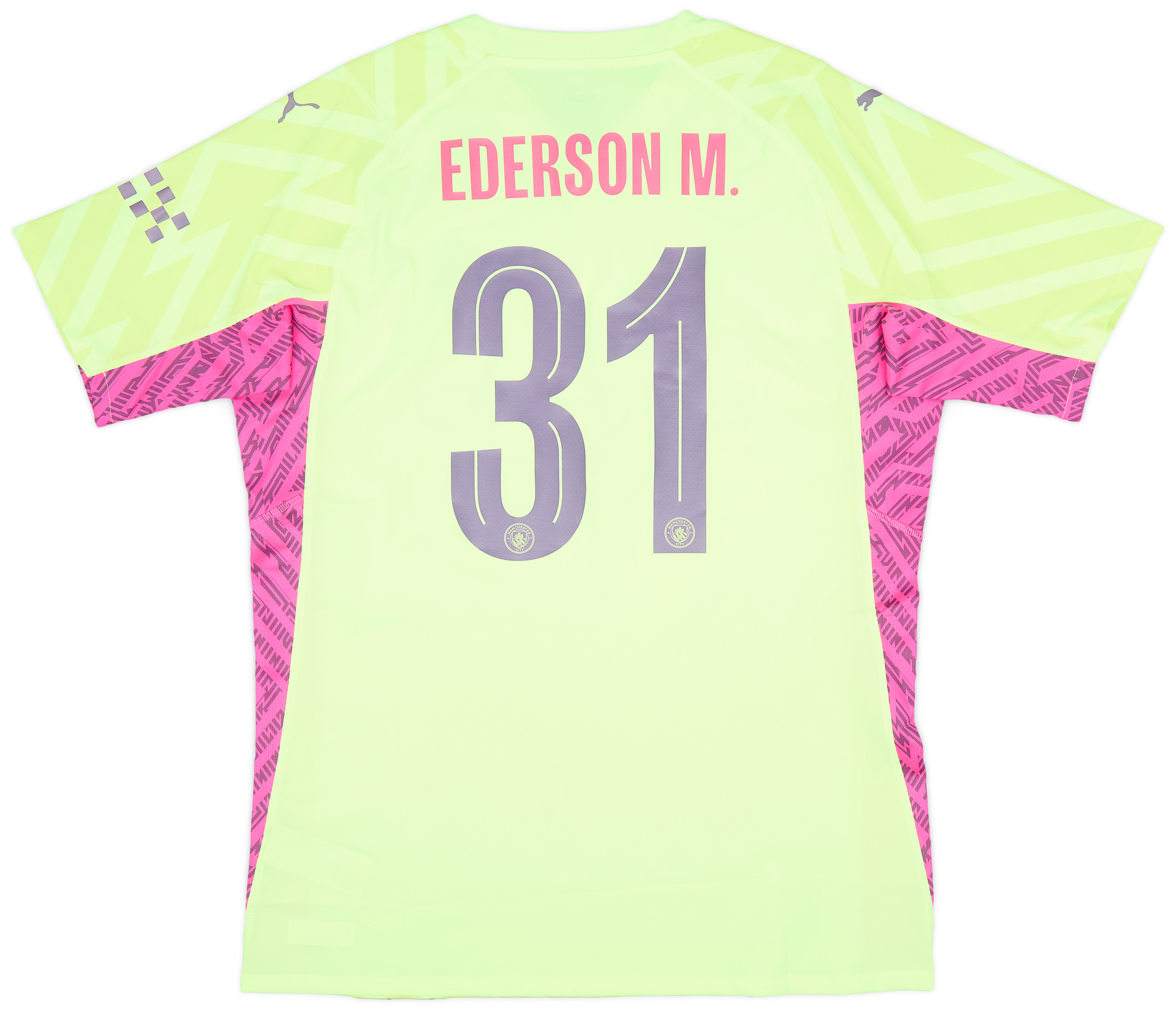 2023-24 Manchester City Match Issue FA Cup GK Shirt Ederson M. #31