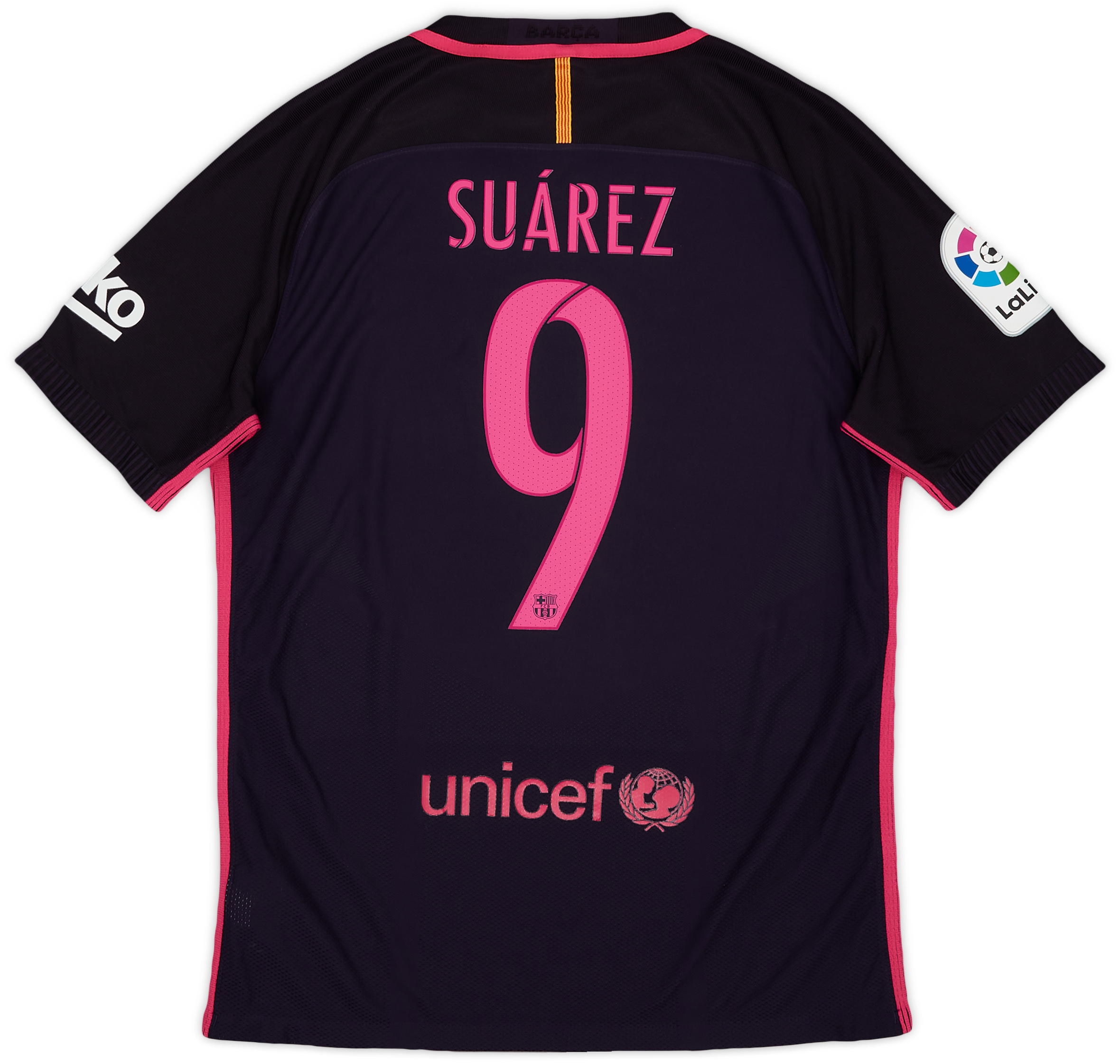 2016-17 Barcelona Authentic Away Shirt Suarez #9 - 8/10 - (L)