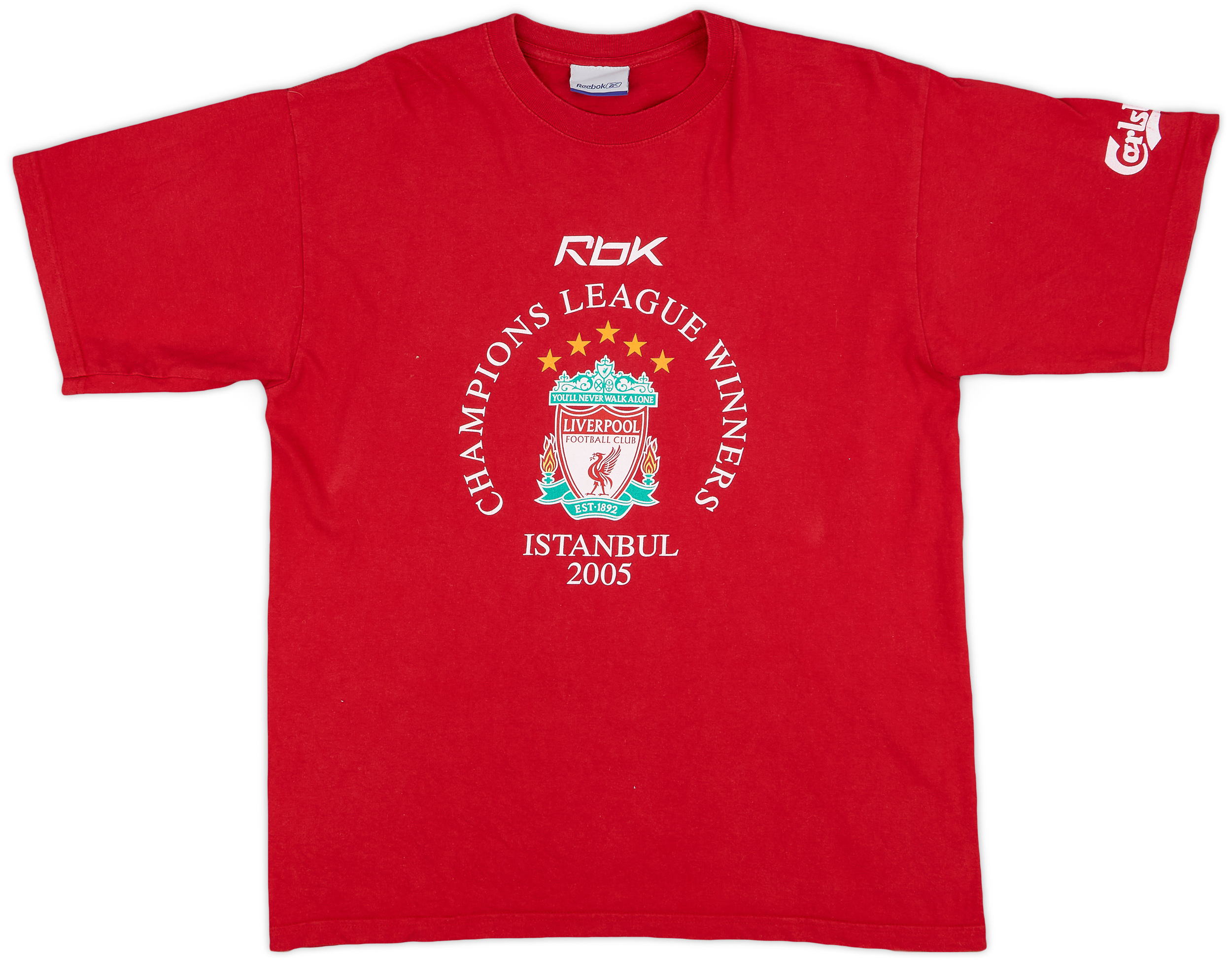 2005-06 Liverpool Reebok 2005 CL Winners Cotton Tee - 6/10 - (M)