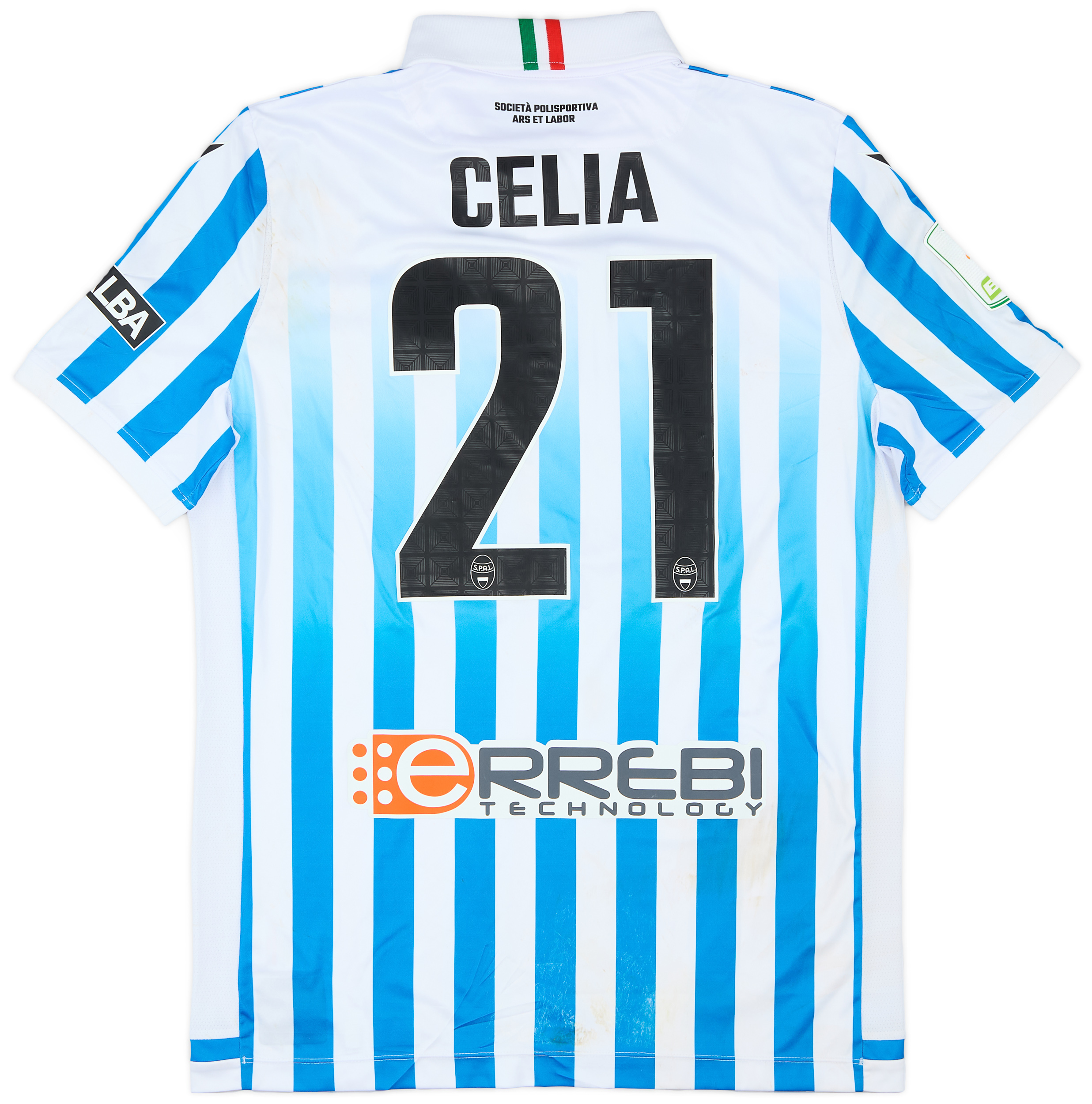 2022-23 SPAL Match Worn Home Shirt Celia #21