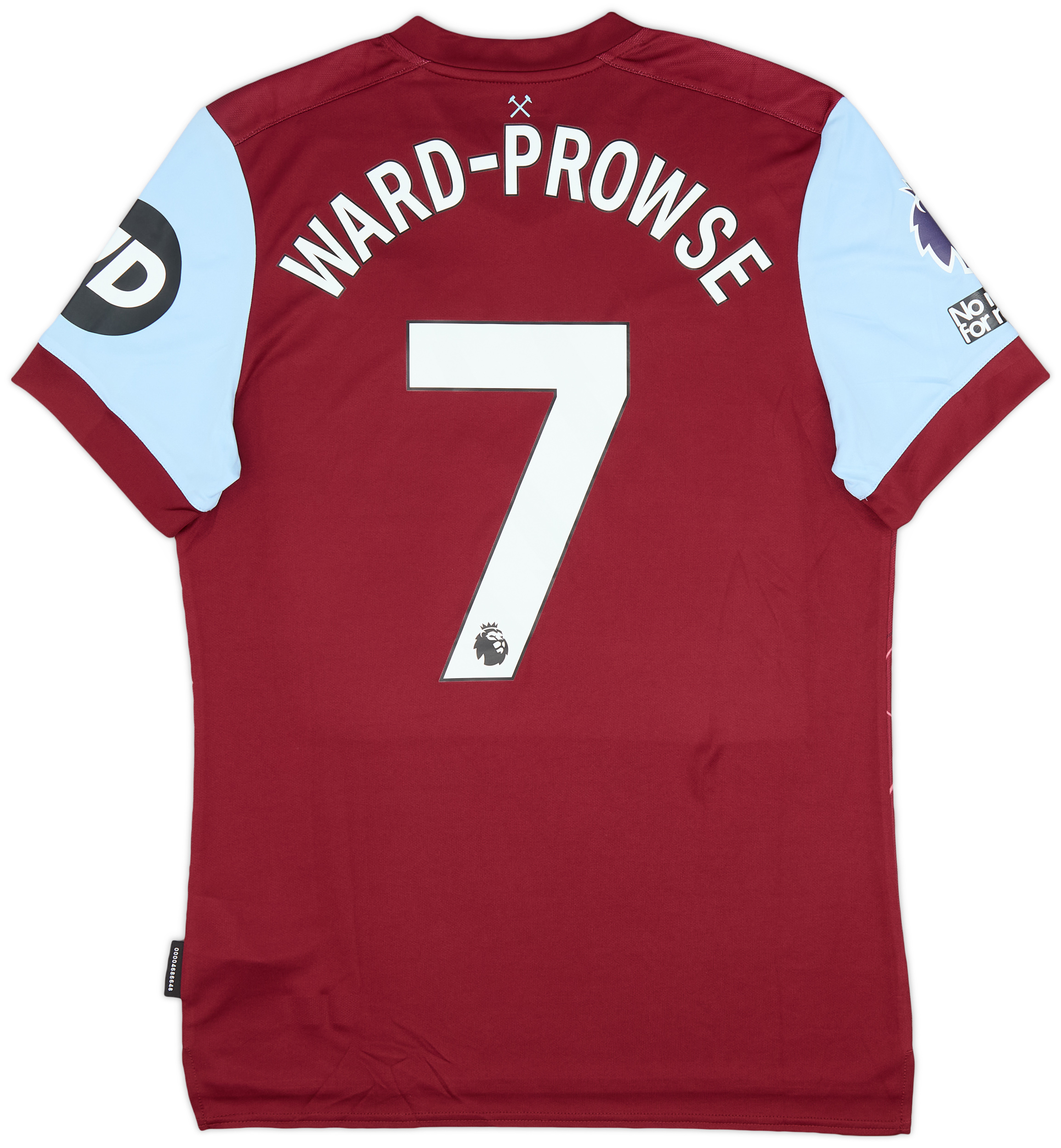 2023-24 West Ham Match Issue Home Shirt Ward -Prowse #7