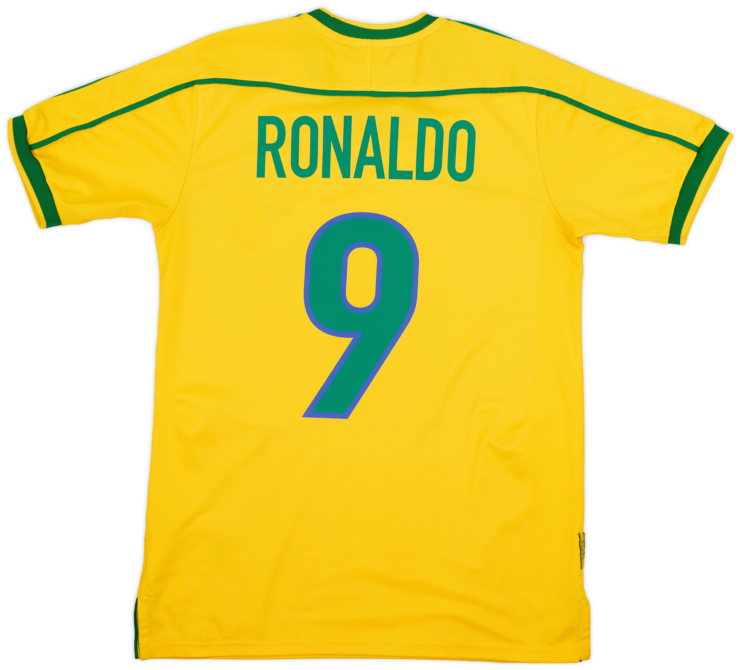 2008 Brazil Nike Retro 1998-00 Home Shirt Ronaldo #9 - 9/10 - (S)