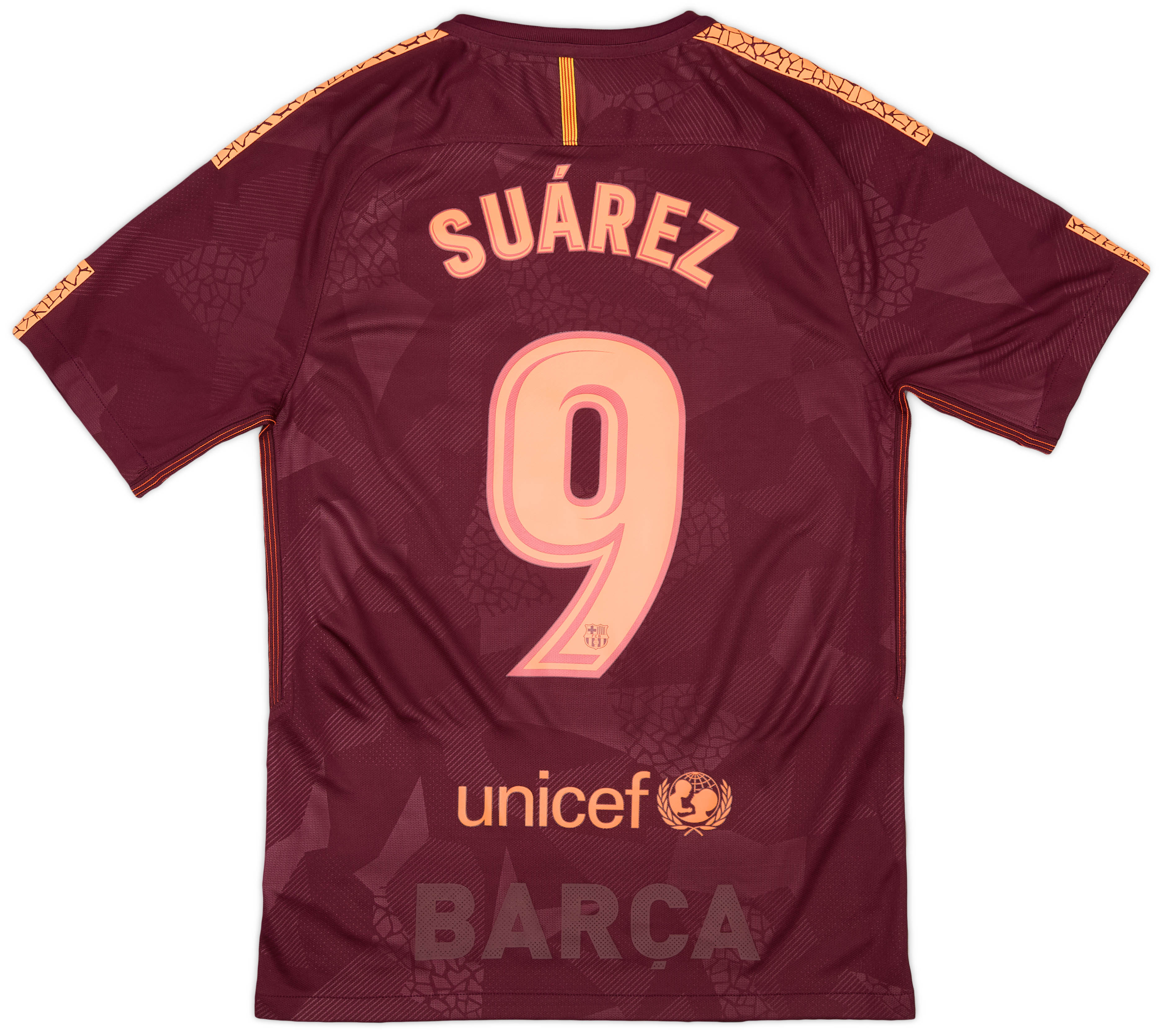 2017-18 Barcelona Third Shirt Suarez #9 - 8/10 - (S)