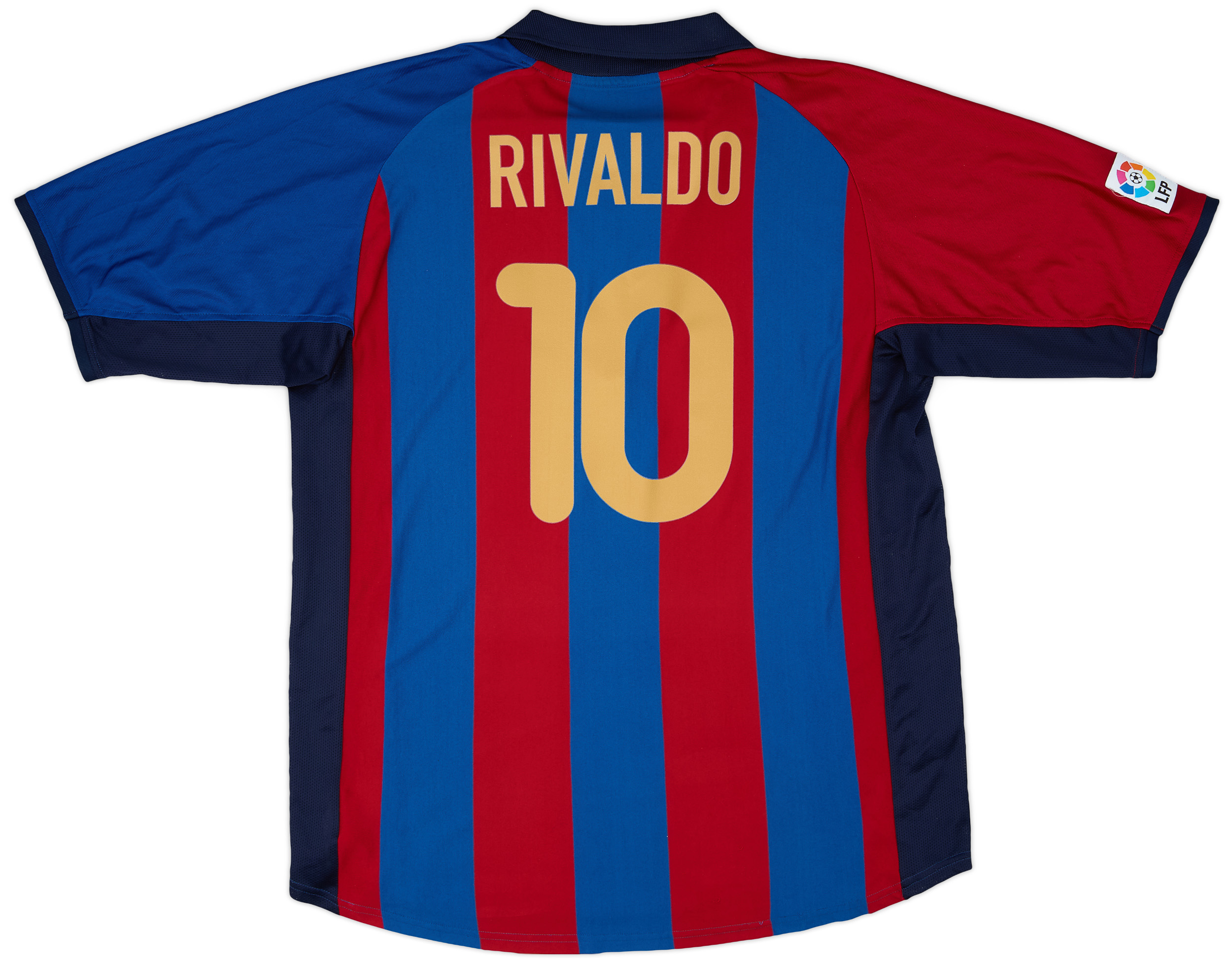 2001-02 Barcelona Home Shirt Rivaldo #10 - 9/10 - (XL)