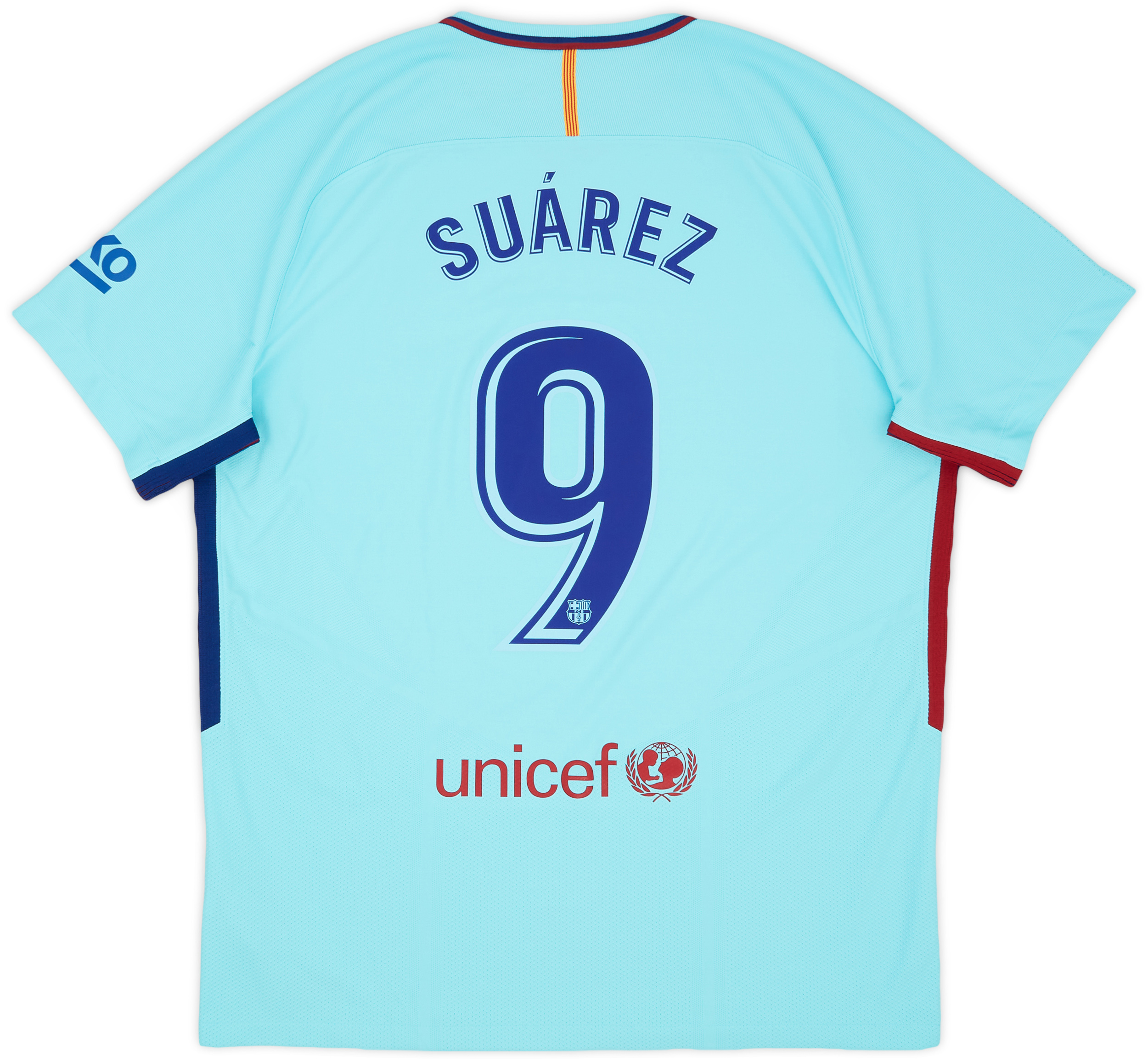 2017-18 Barcelona Authentic Away Shirt Suarez #9 - 8/10 - (XL)