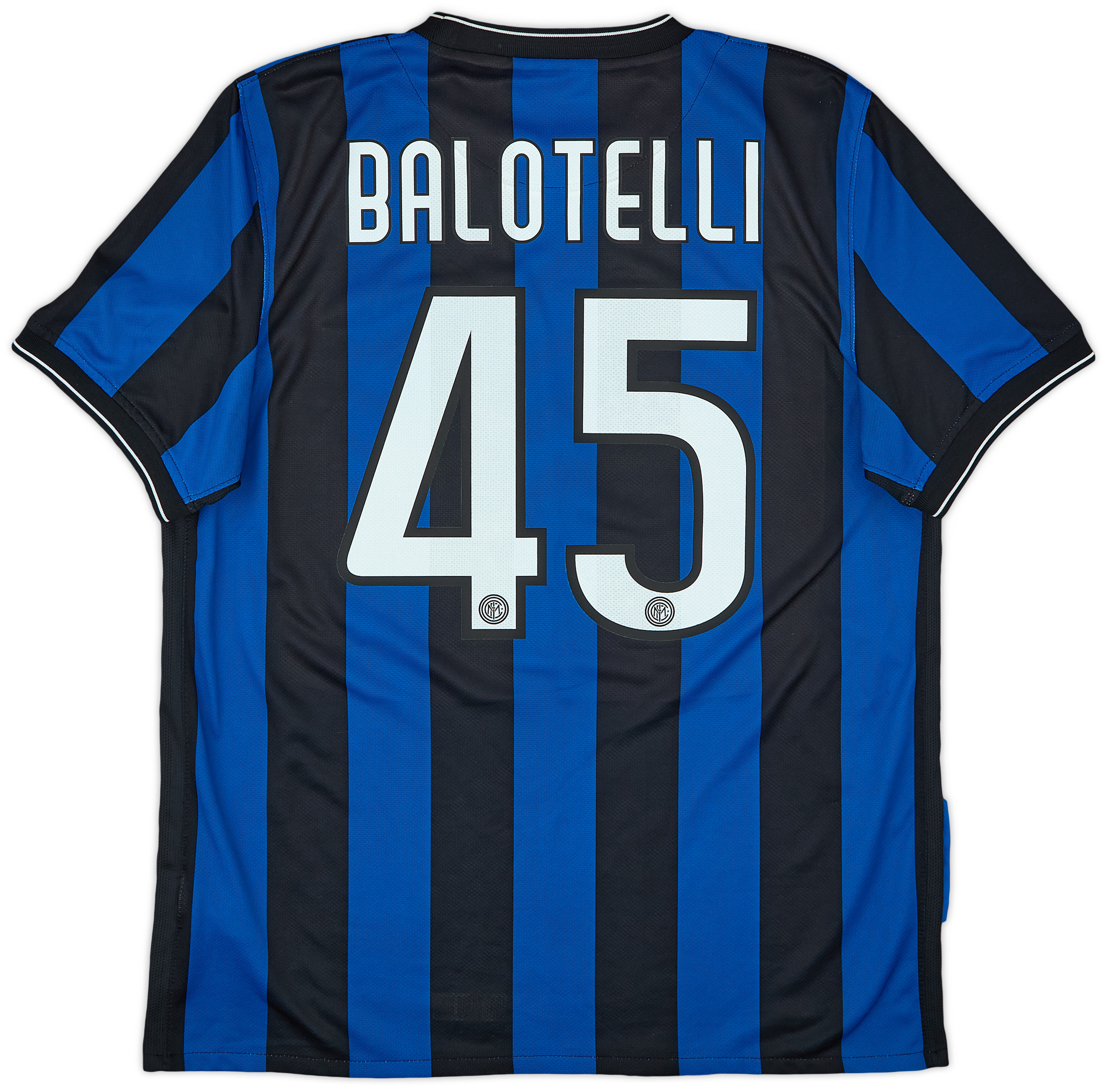 2009-10 Inter Milan Home Shirt Balotelli #45 - 6/10 - (L)
