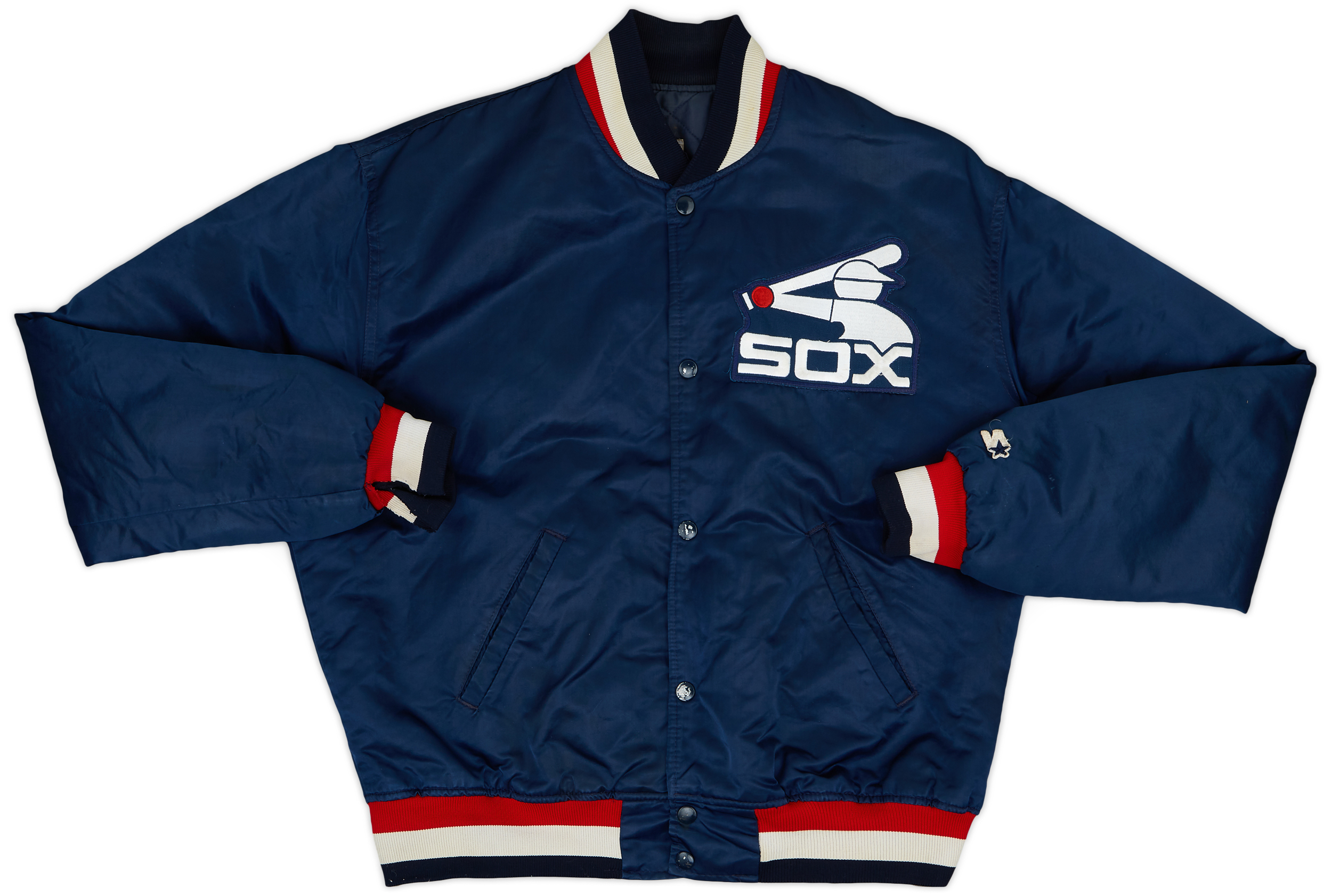 1980s Chicago White Sox Starter Satin Varsity Jacket - 7/10 - (L)