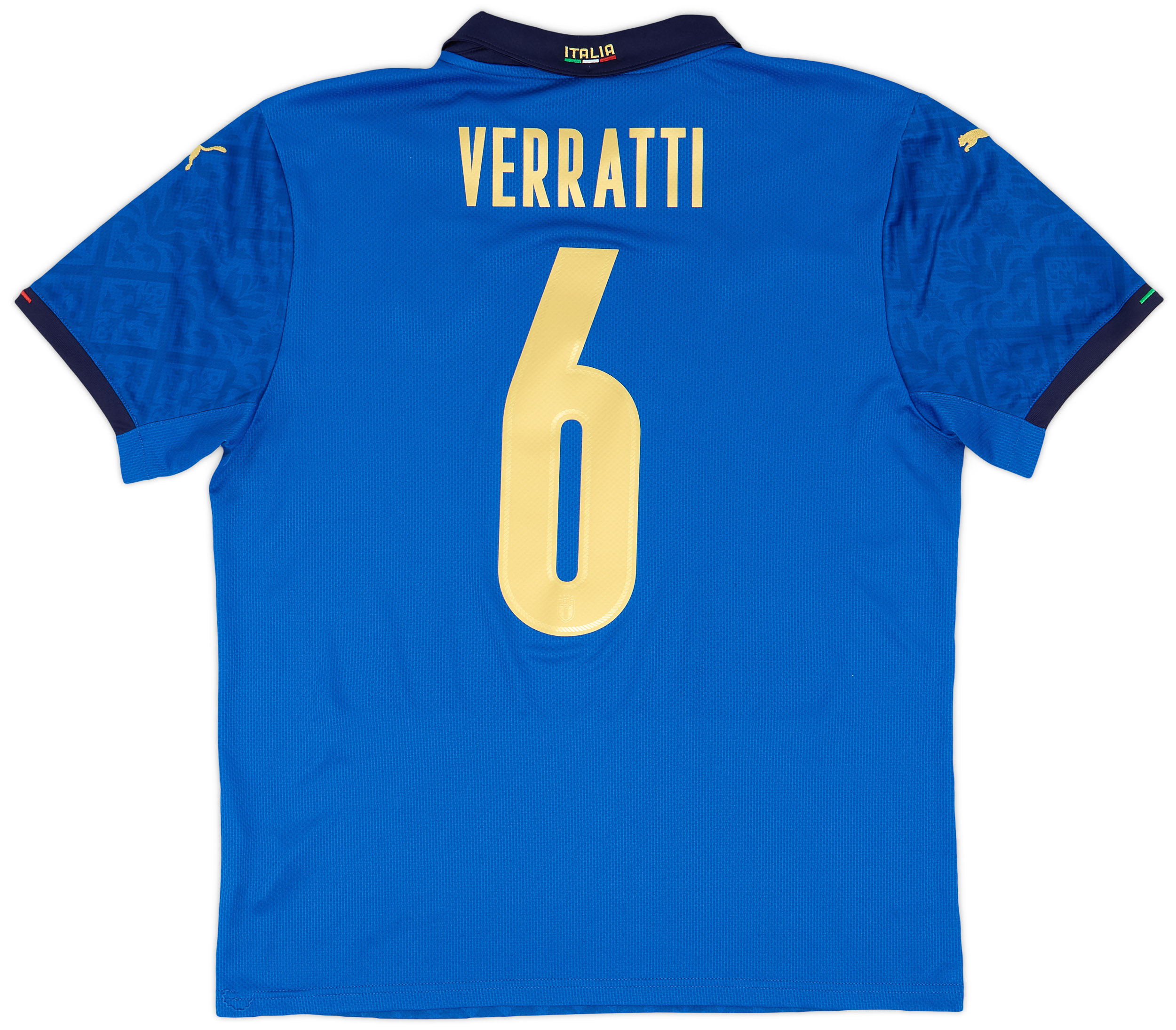2020-21 Italy Home Shirt Verratti #6 - 8/10 - (L)