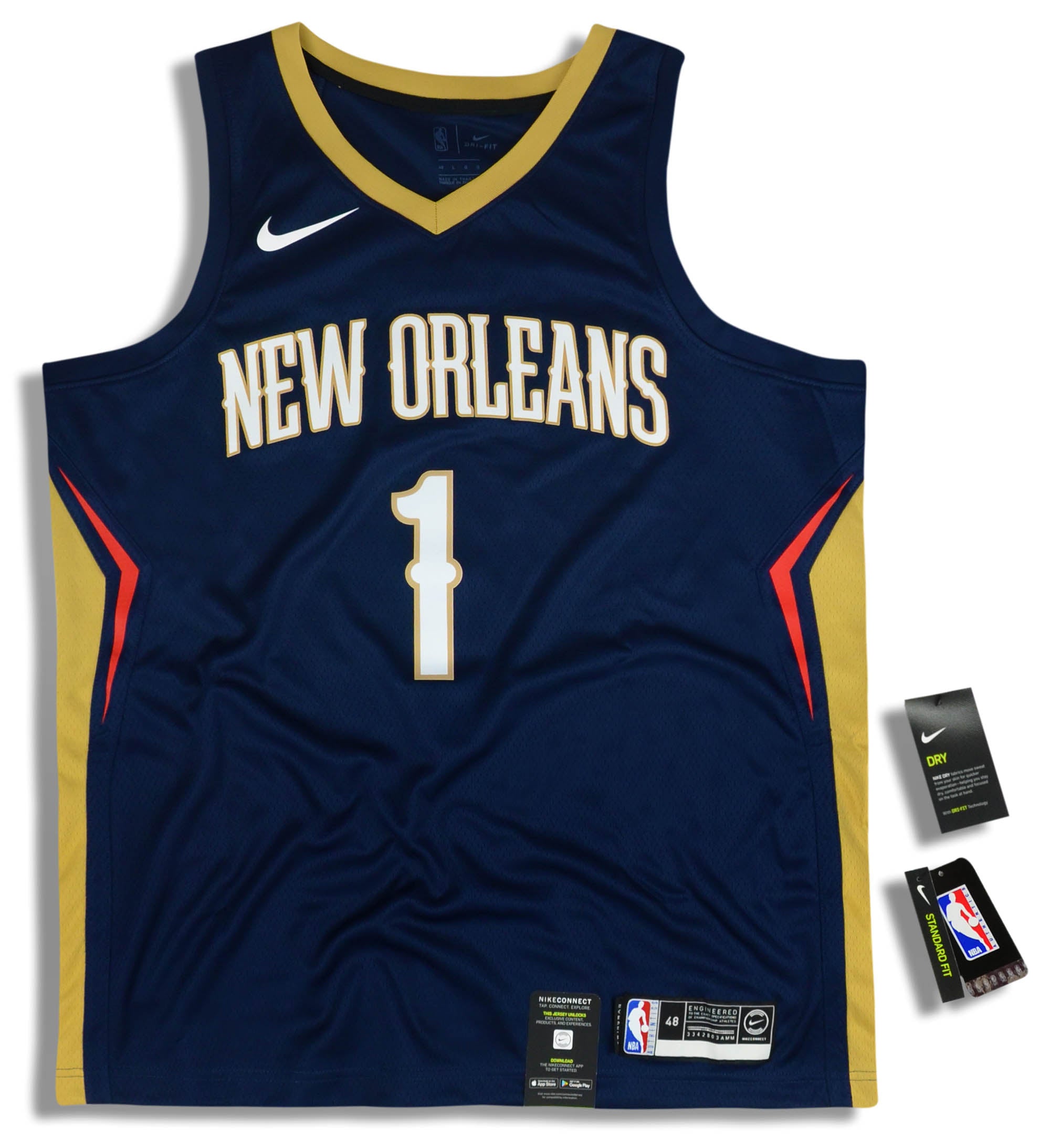 2019-23 New Orleans Pelicans Williamson #1 Nike Swingman Jersey (Away ...