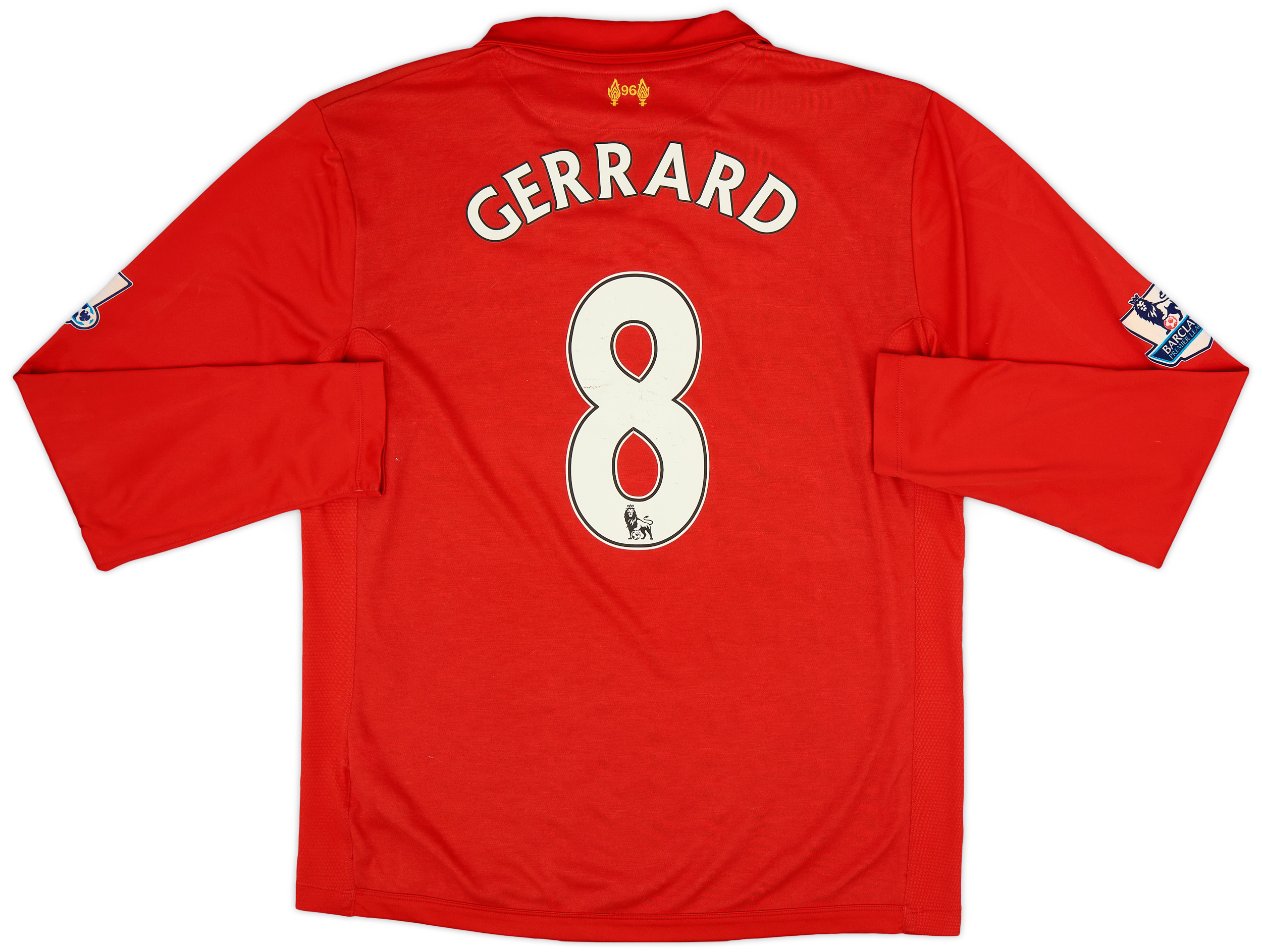 2012-13 Liverpool Home L/S Shirt Gerrard #8 - 5/10 - (L)