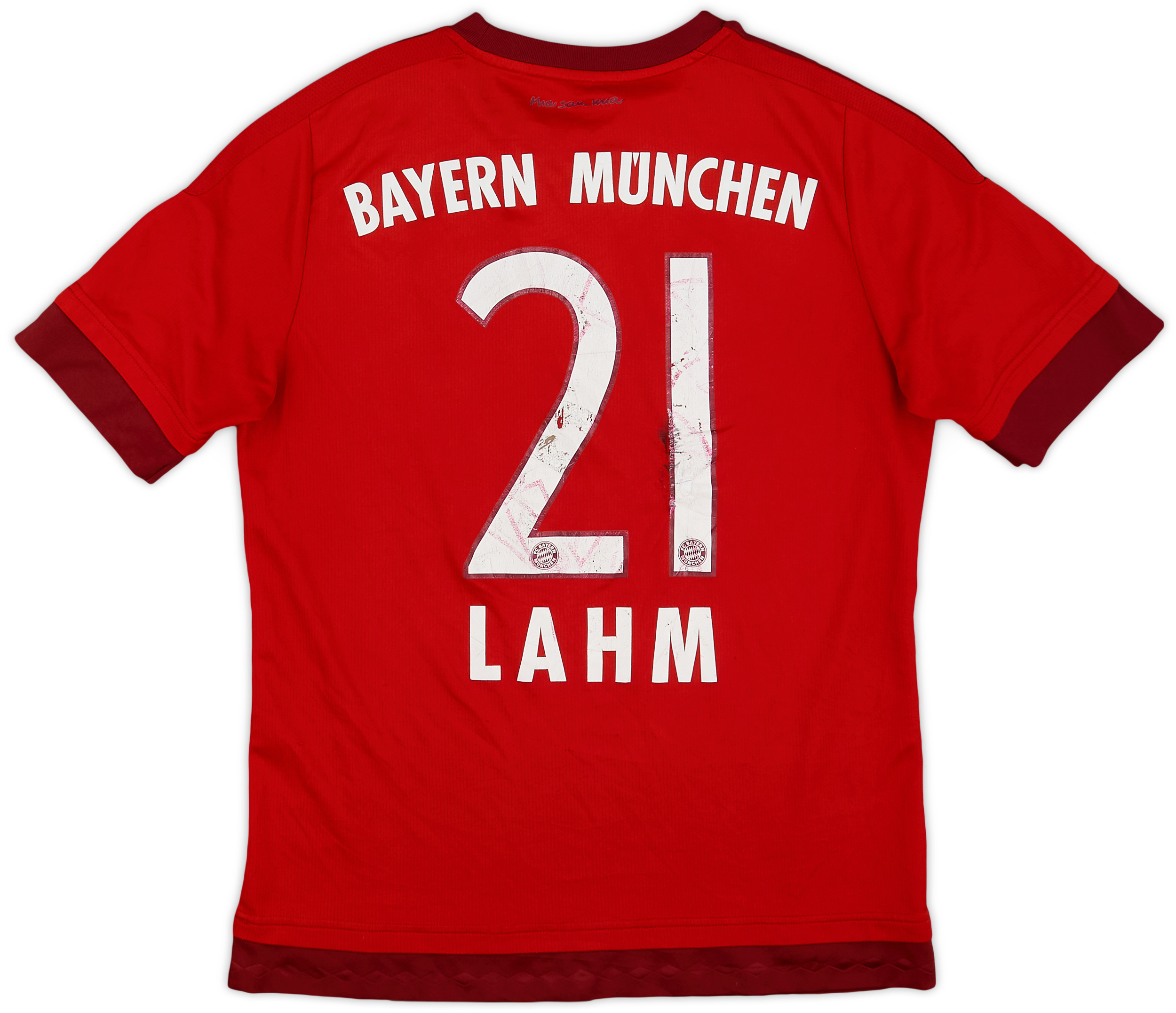 2015-16 Bayern Munich Home Shirt Lahm #21 - 4/10 - (L.Boys)
