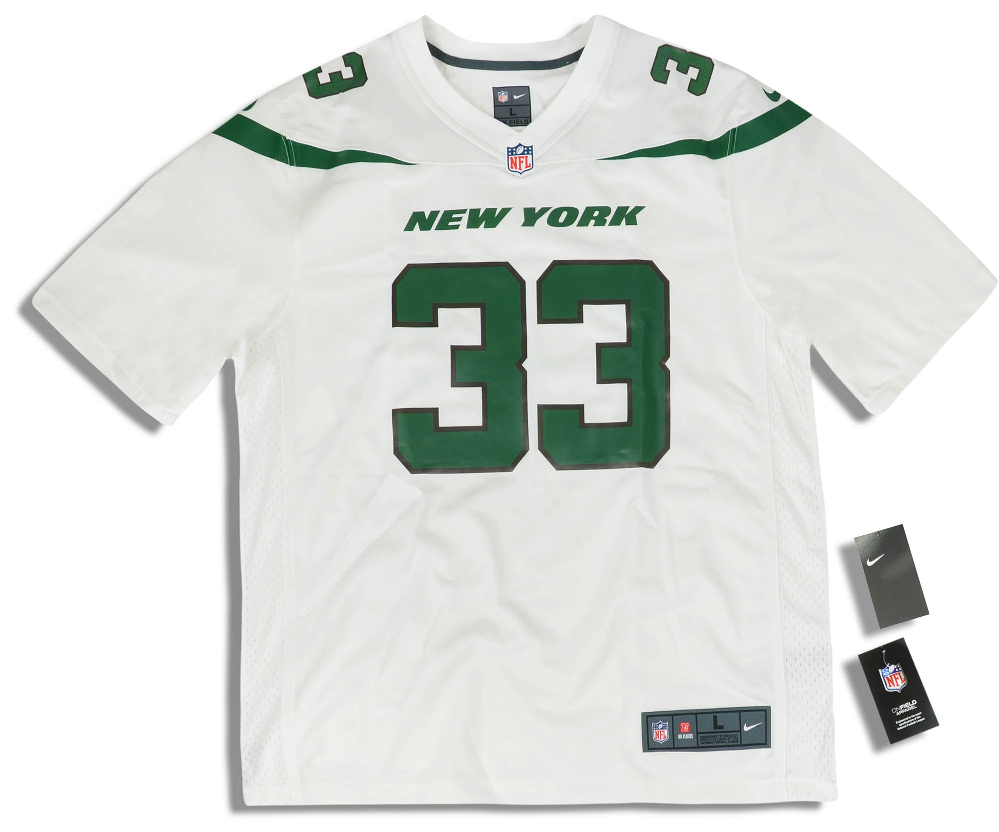 2019 New York Jets Adams #33 Nike Game Jersey (Away) L - W/Tags