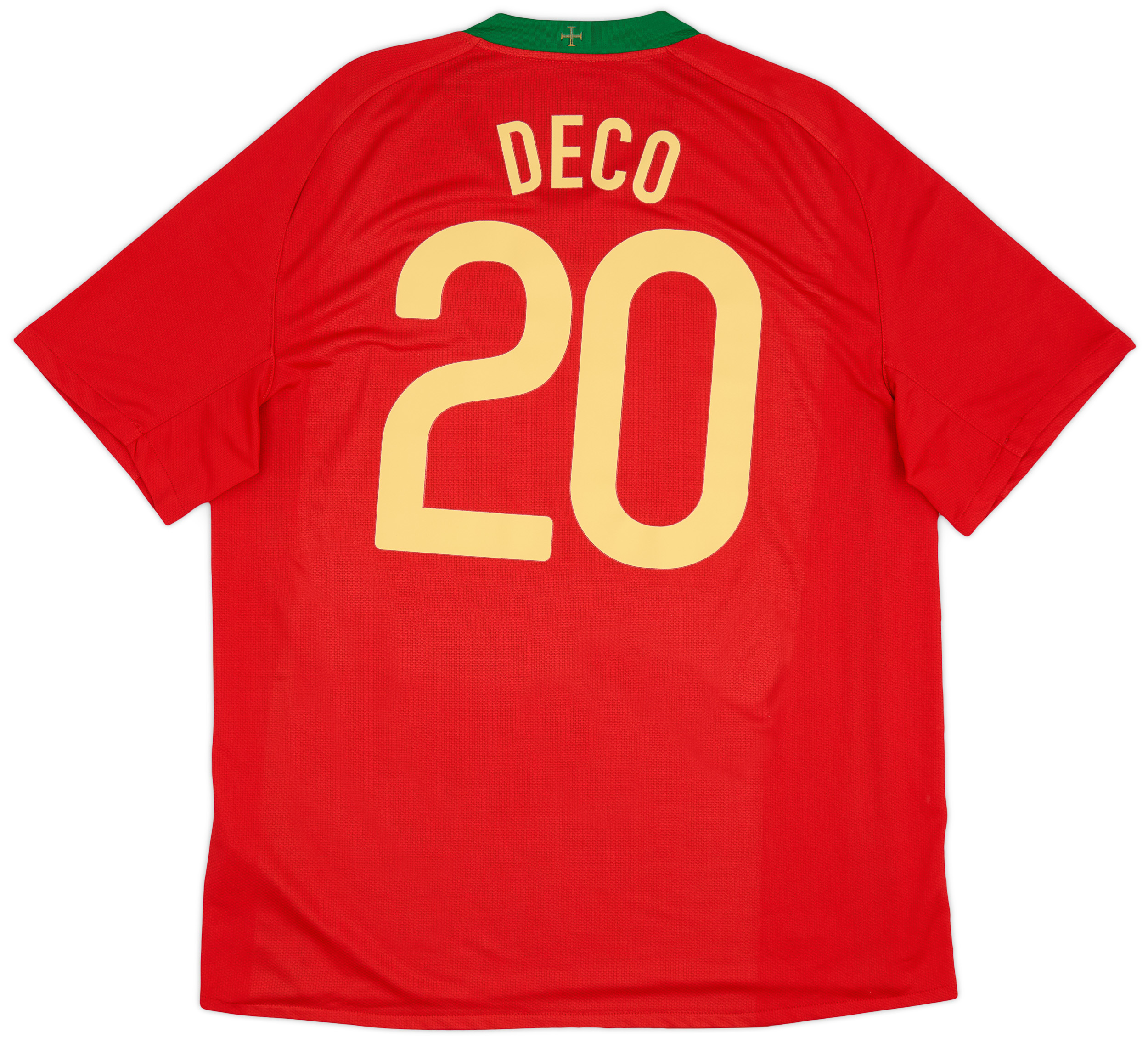 2008-10 Portugal Home Shirt Deco #20 - 9/10 - (L)