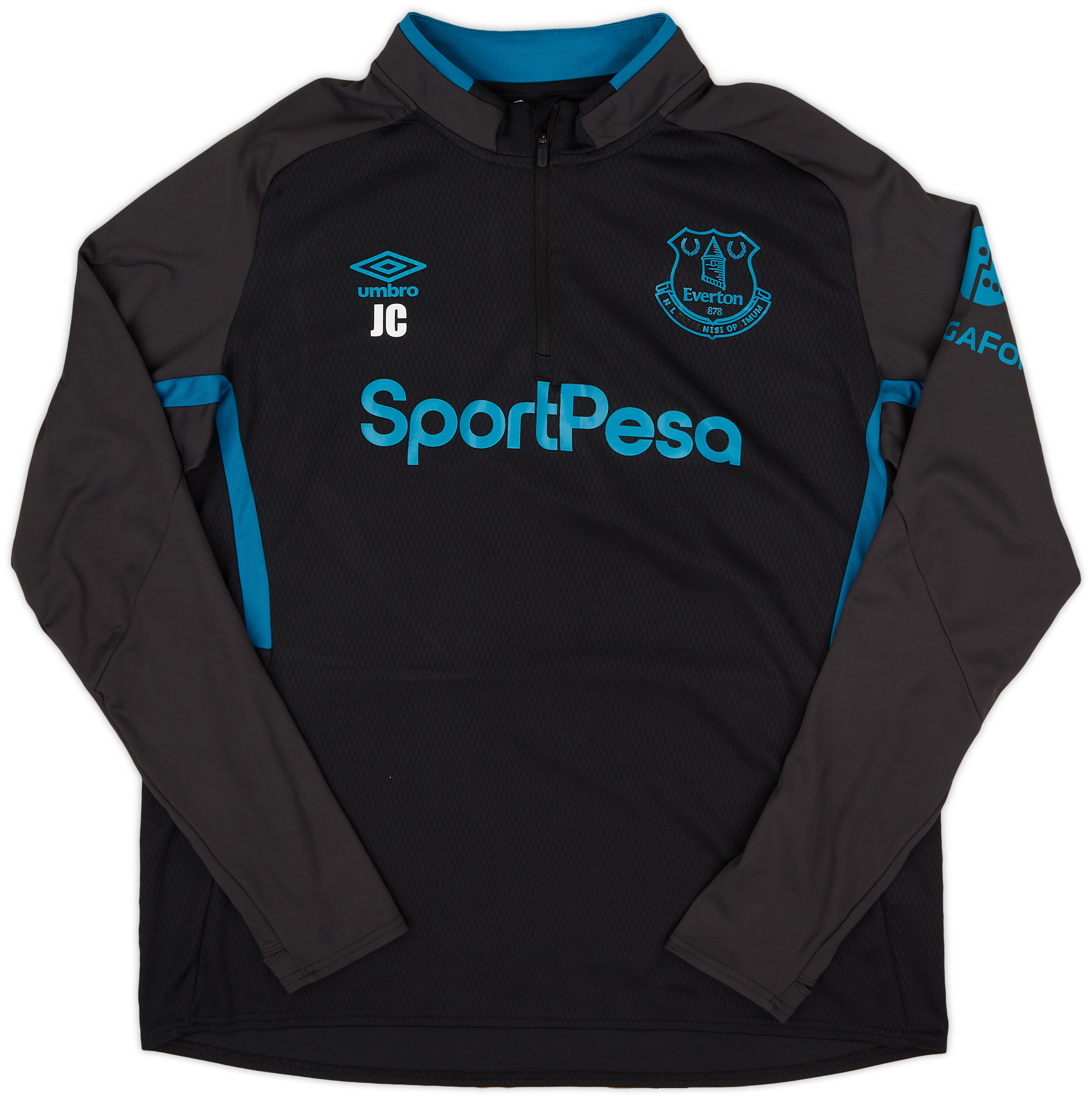 2018-19 Everton Staff Issue Umbro 1/4 Zip Training Top JC - 3/10 - (XL)