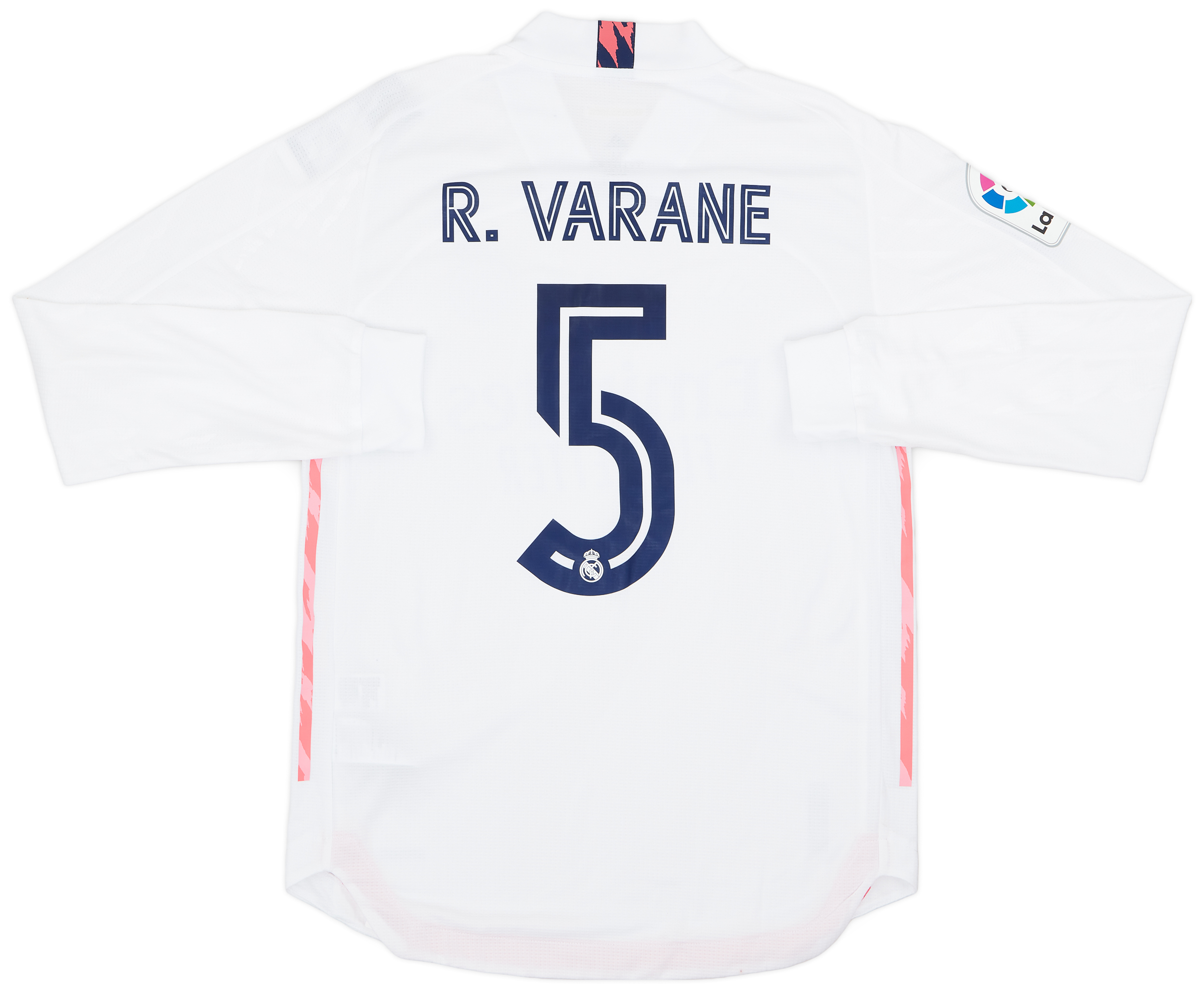 2020-21 Real Madrid Authentic Home L/S Shirt Varane #5 (M)