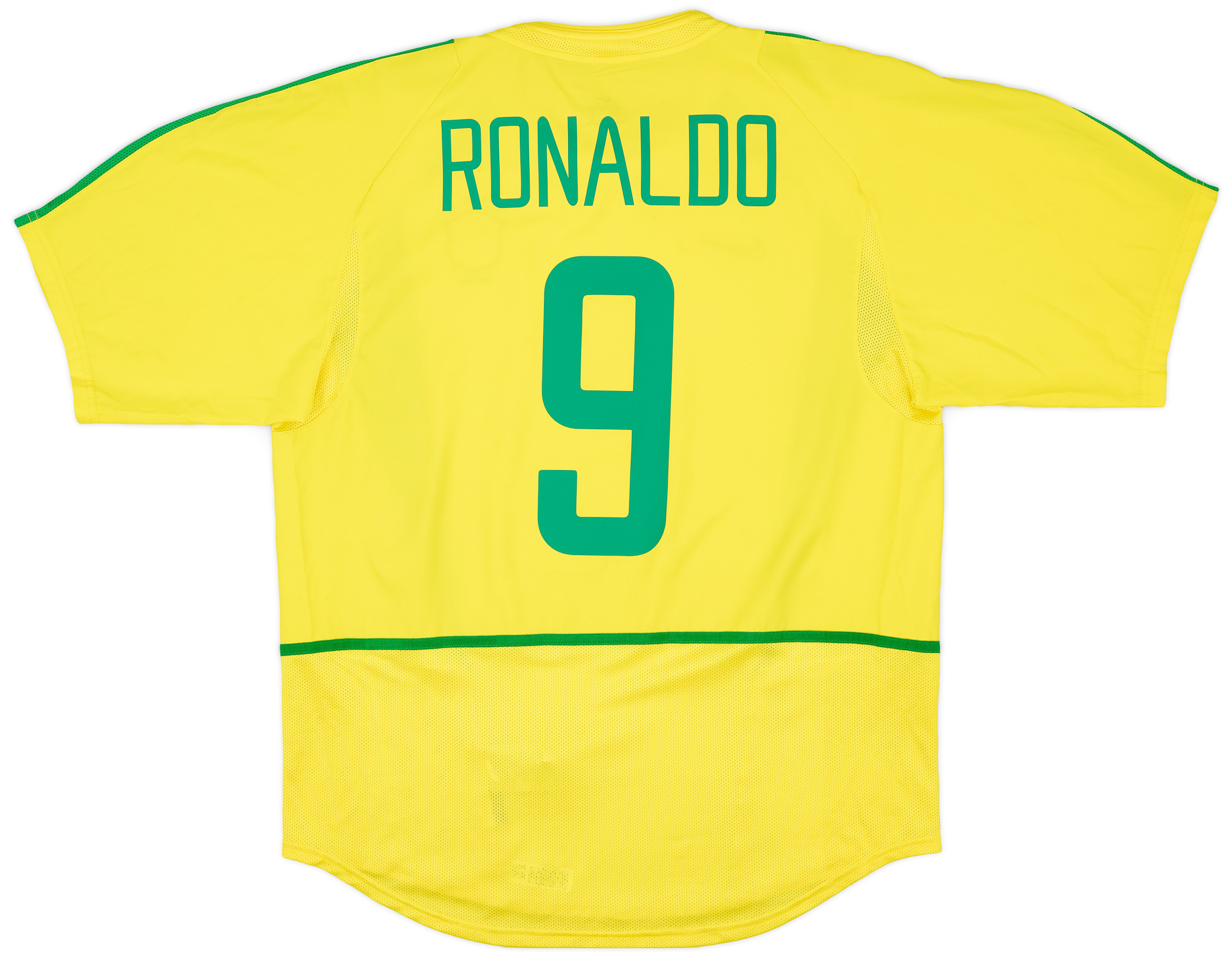 2002-04 Brazil Home Shirt Ronaldo #9 - 8/10 - (L)
