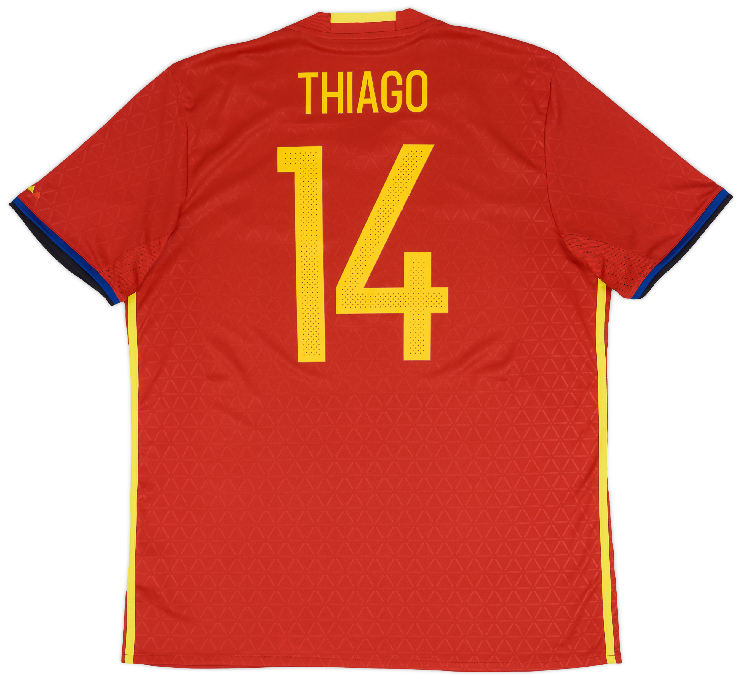 2016-17 Spain Home Shirt Thiago #14 - 7/10 - (XL)