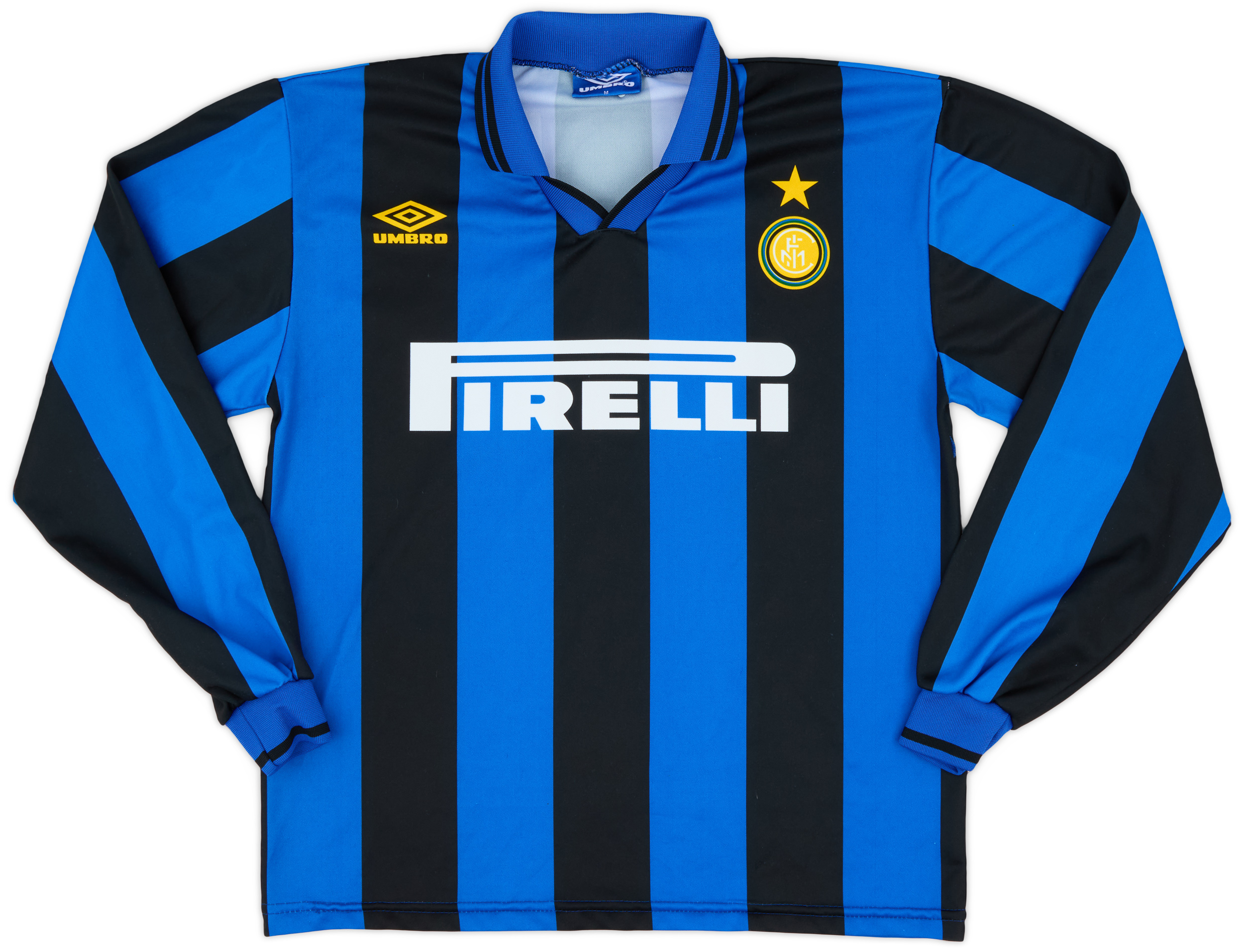 1995-96 Inter Milan Basic Home L/S Shirt #21 - 6/10 - (M)